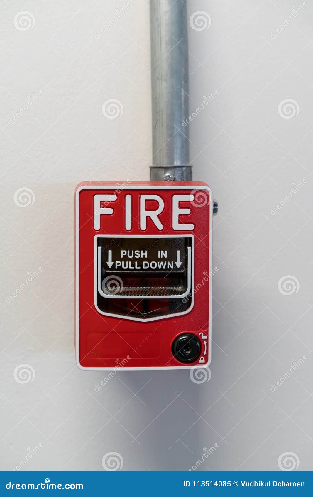 Push In Pull Down Switch In Case Of Fire And Emergency Door Release ...