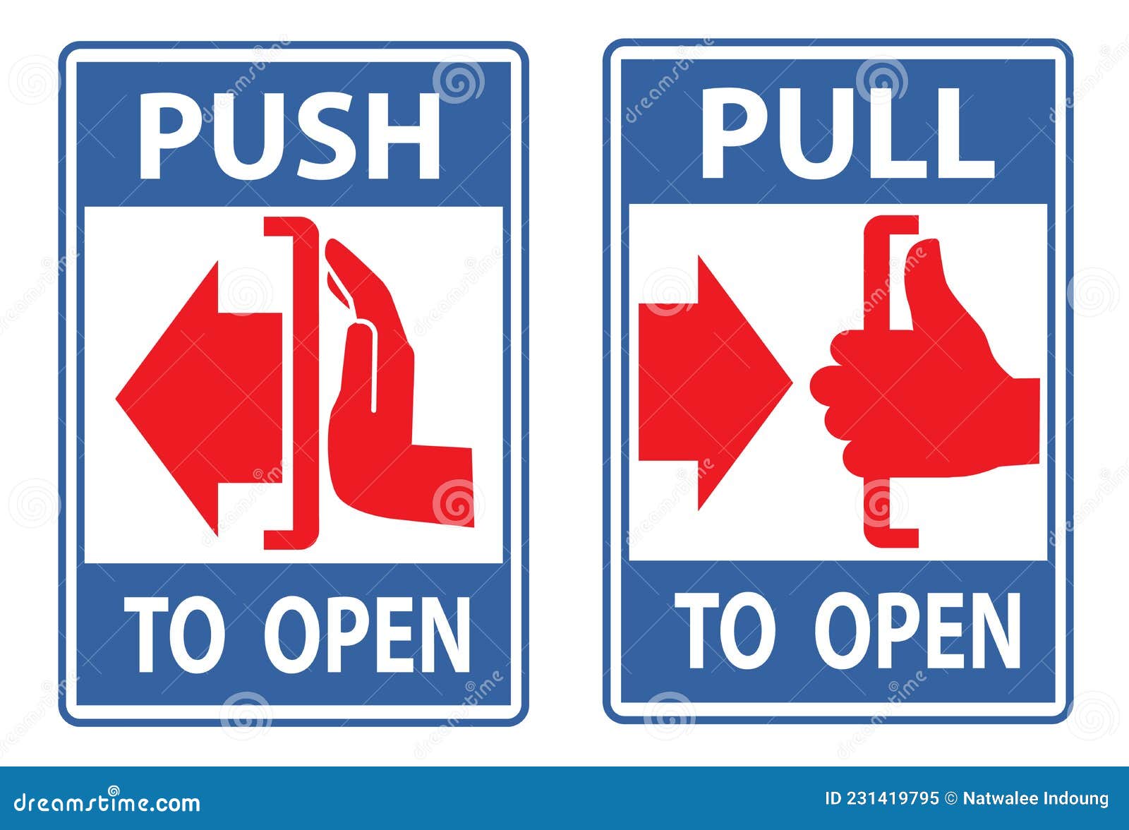 Push and Pull To Open Door Signs Stock Vector - Illustration of ... Push and Pull To Open Door Signs Stock Vector - Illustration of ...