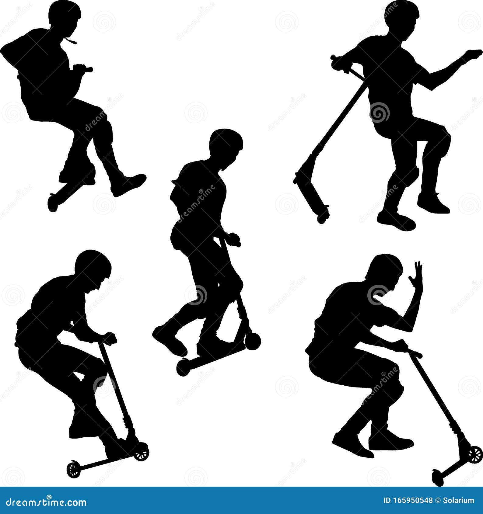 Push-scooter stock vector. Illustration of stunt, extreme - 165950548