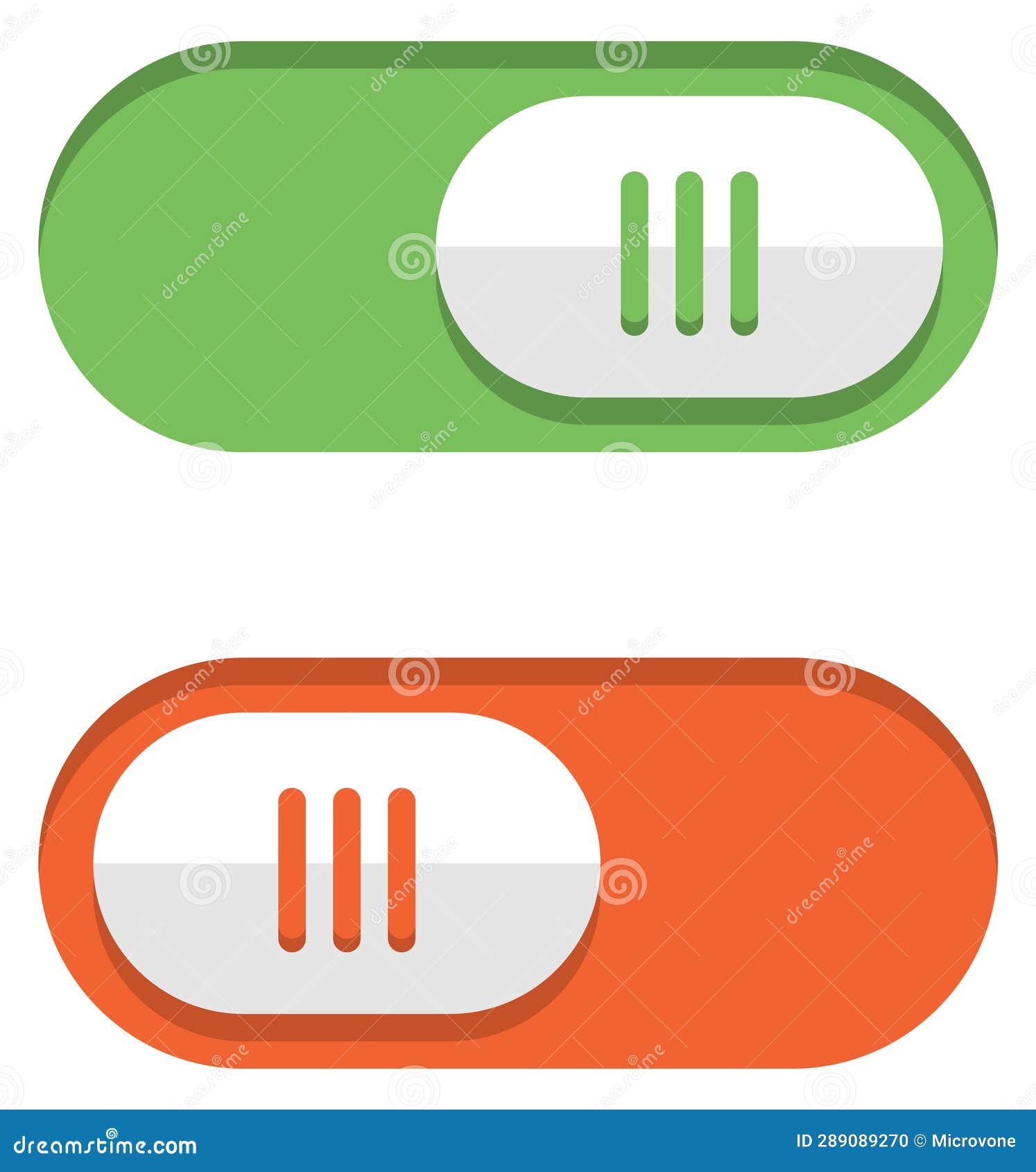 Push Slider Element. Web App Toggle Control Stock Illustration ...