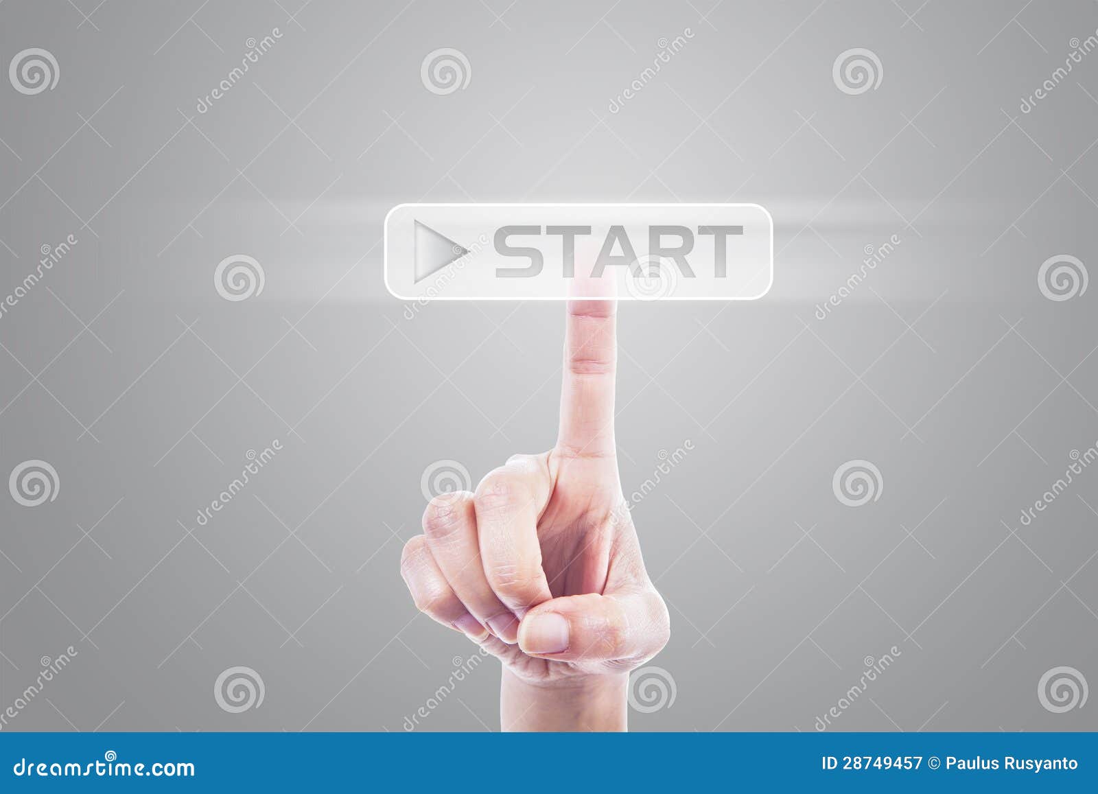 Pressing The Start Button Vector Illustration | CartoonDealer.com #61042960