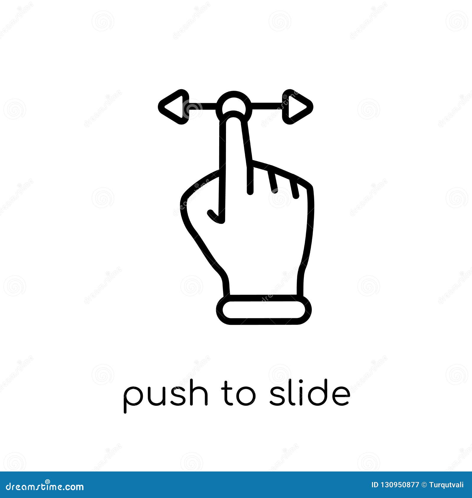 Push To Slide Down Linear Icon. Modern Outline Push To Slide Dow ...