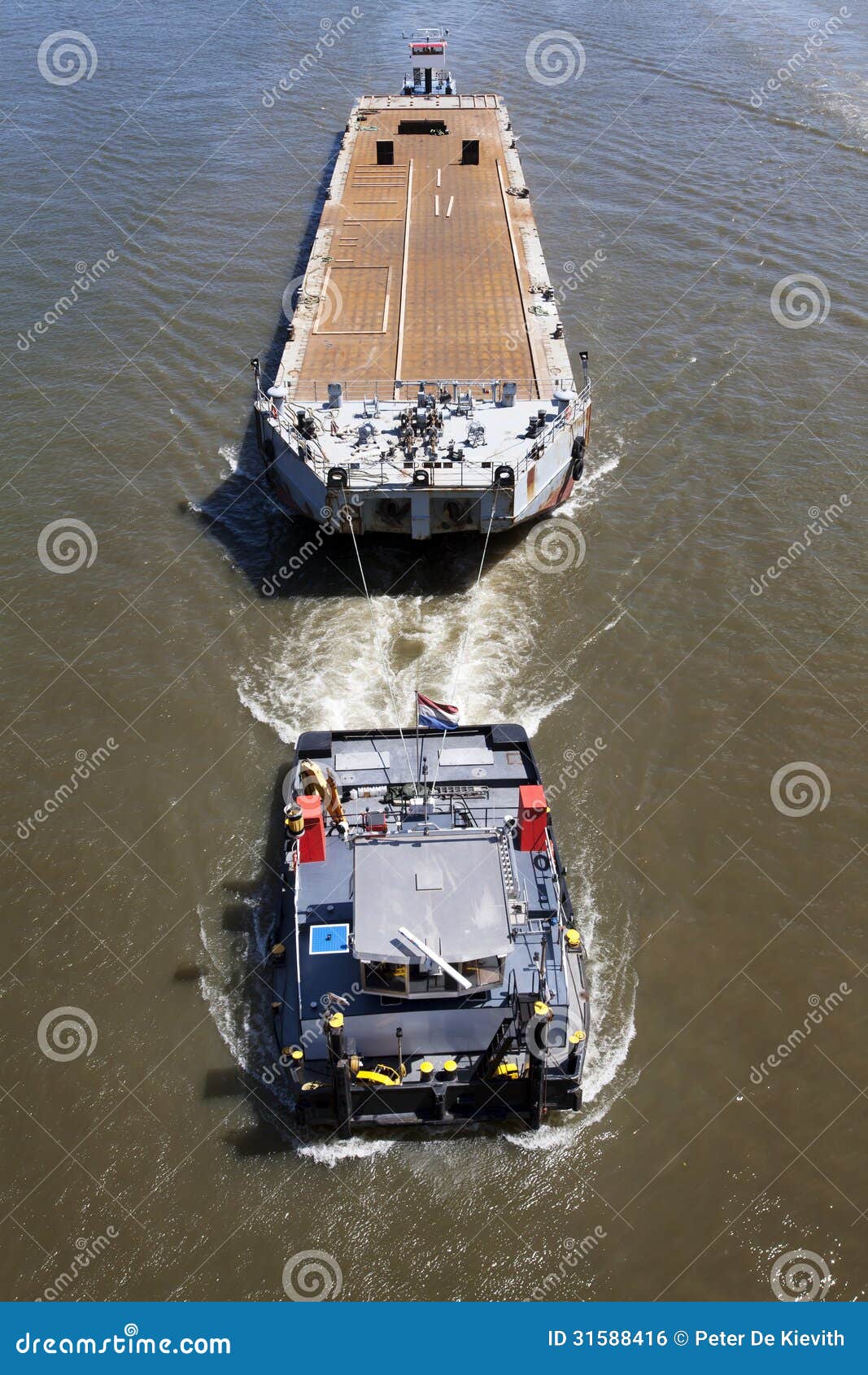 Push tug pulling a barge stock photo. Image of dock, trading - 31588416
