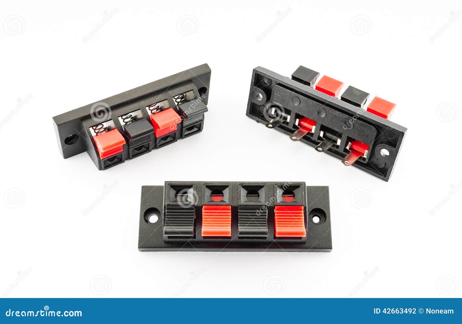 Push Type Speaker Connectors Stock Photo - Image of music, equipment ...