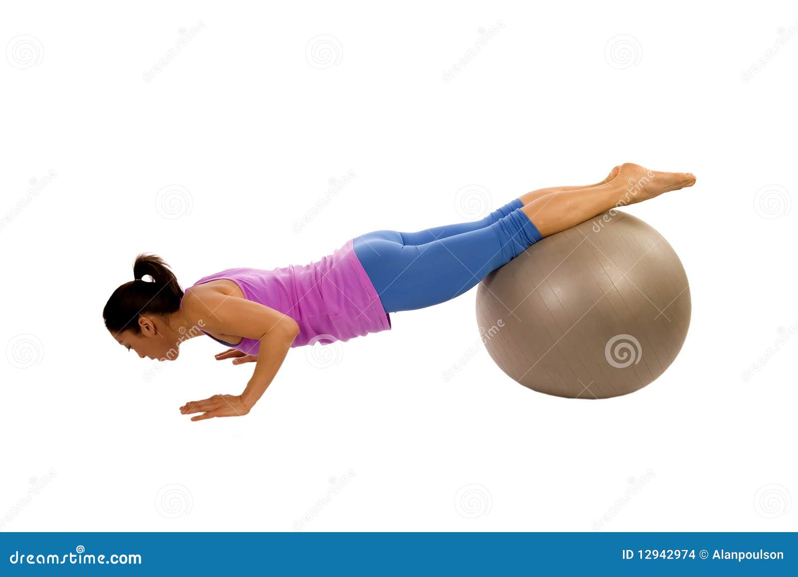 Push up ball stock photo. Image of healthy, asian, health - 12942974