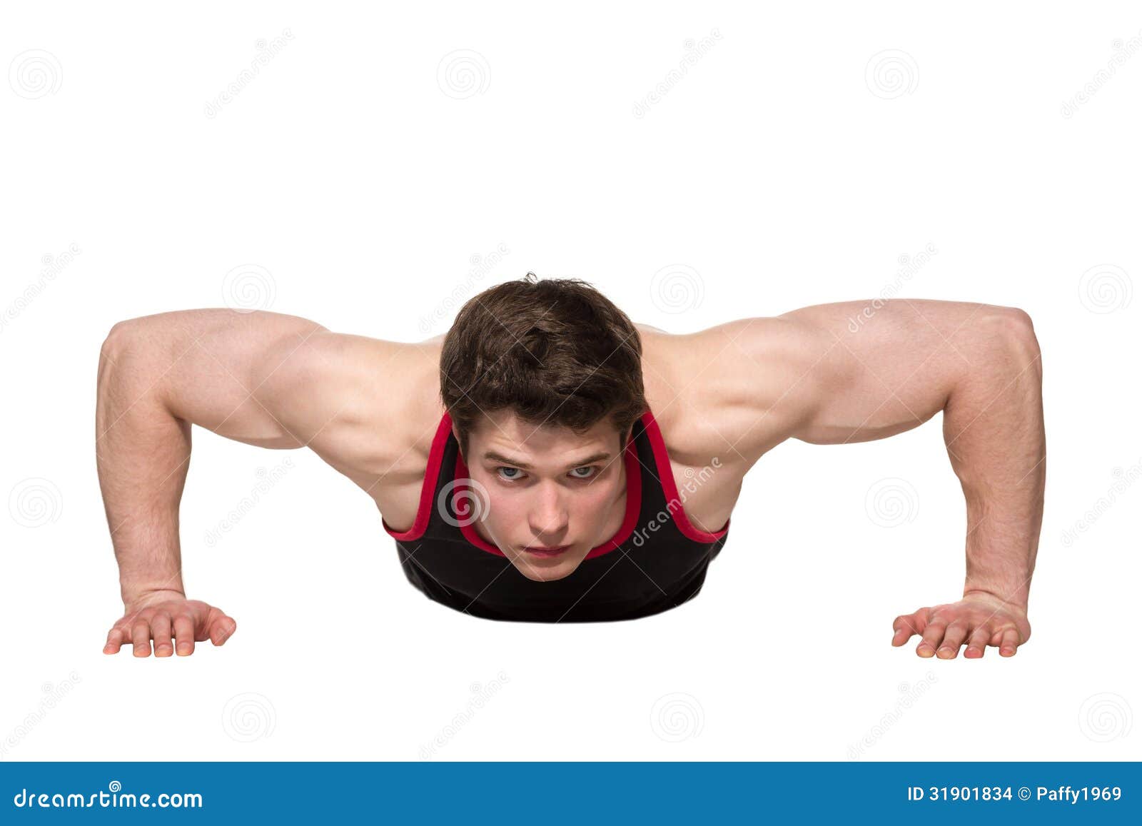 Push up exercise stock photo. Image of isolated, figure - 31901834