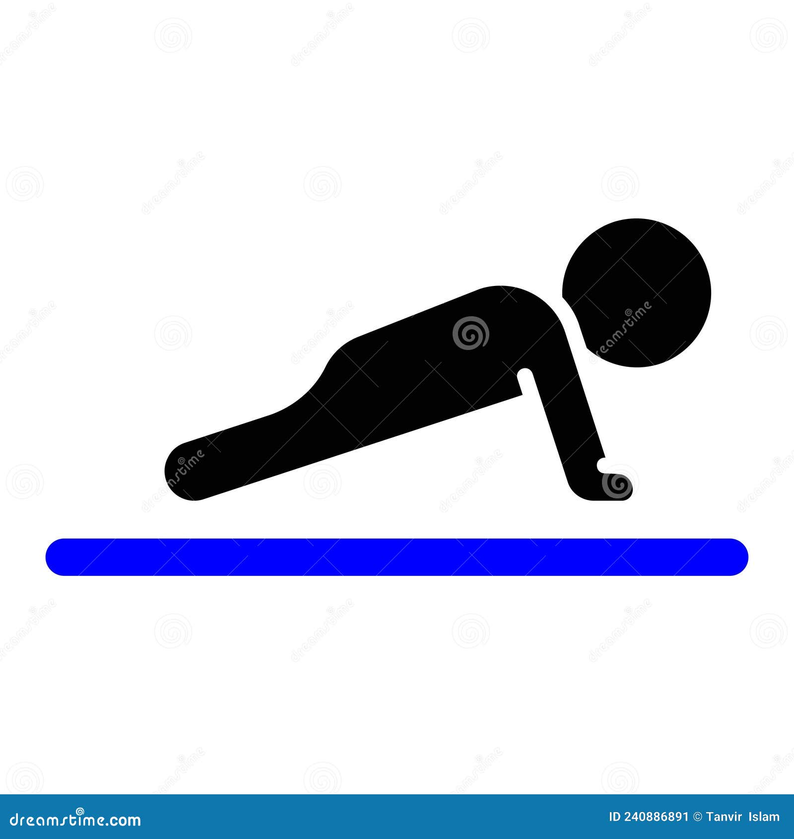 Push Up Icon stock vector. Illustration of design, vector - 240886891