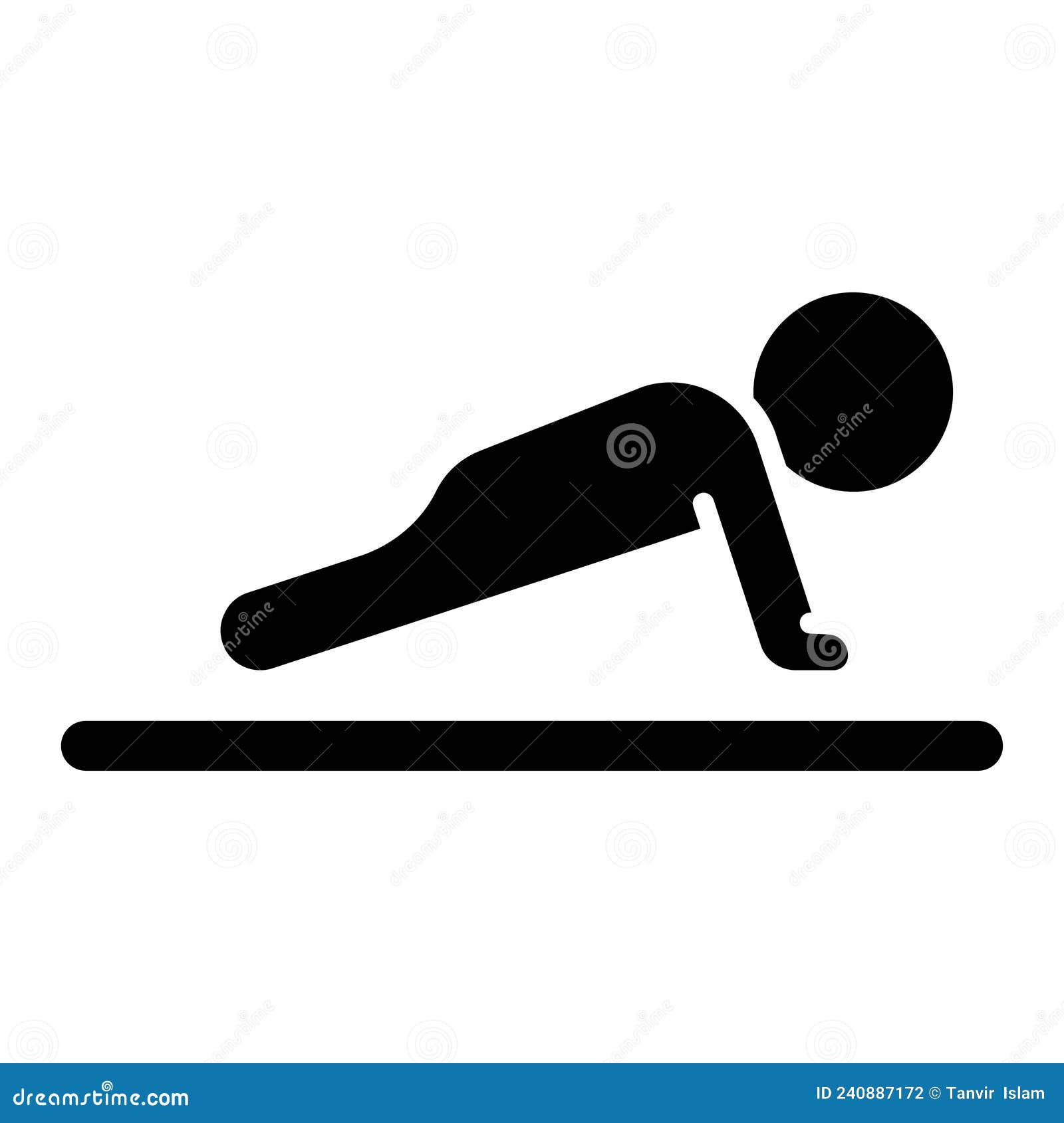 Push Up Icon stock illustration. Illustration of bangladesh - 240887172