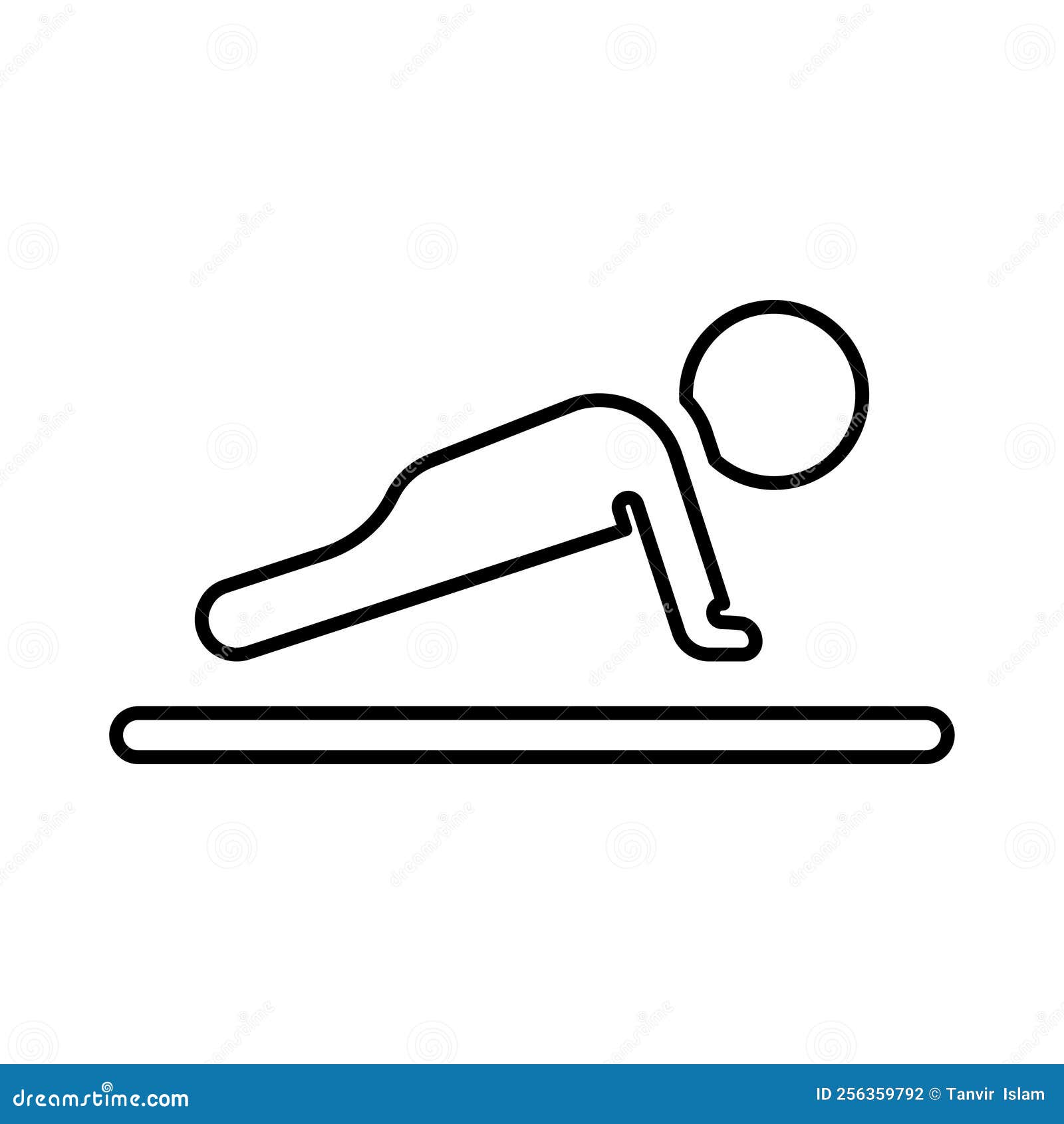 Push Up Icon stock vector. Illustration of document - 256359792