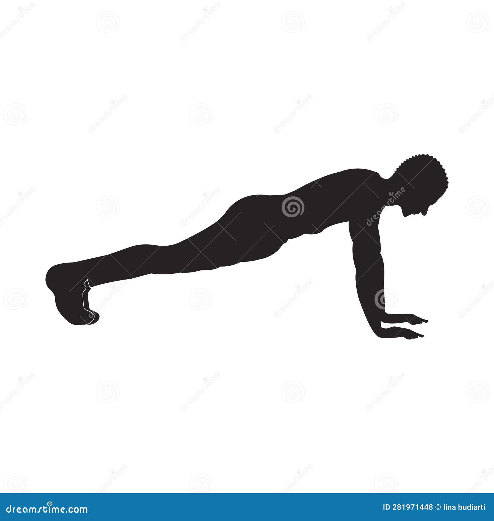 Push-up icon stock vector. Illustration of healthy, strength - 281971448
