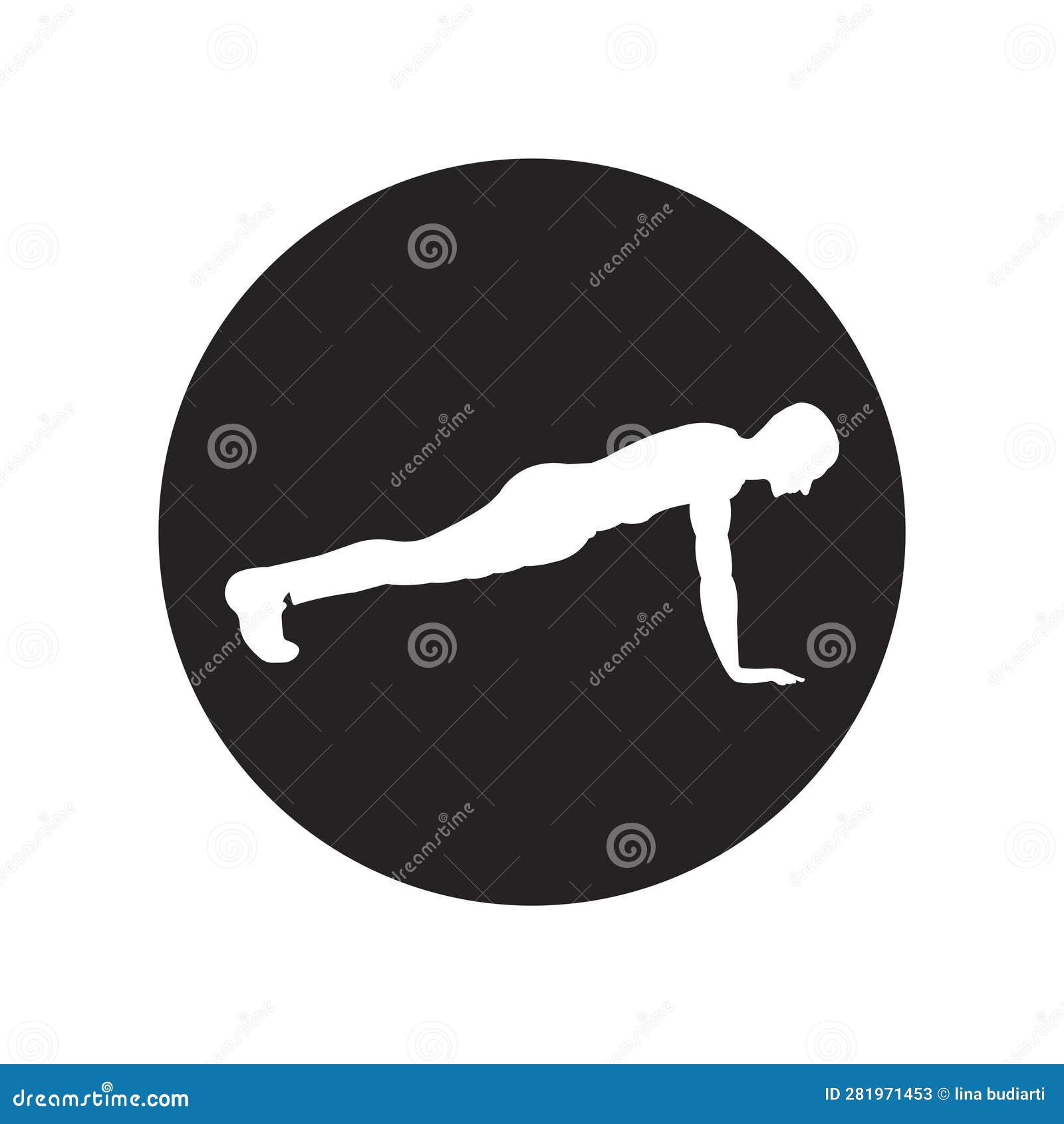 Push-up icon stock vector. Illustration of strong, energy - 281971453