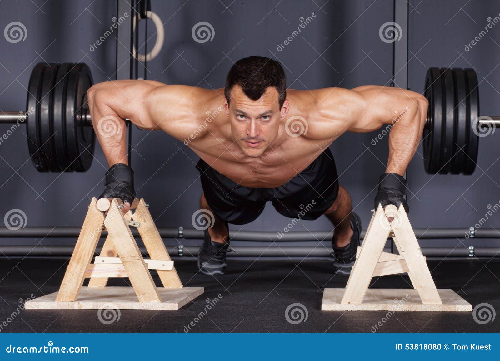 Push Up Man Doing Fitness Training Stock Photo - Image of body ...