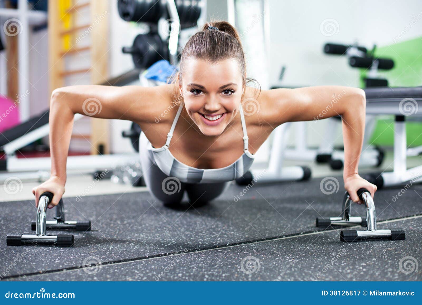 Push-ups stock image. Image of energy, slim, cute, action - 38126817