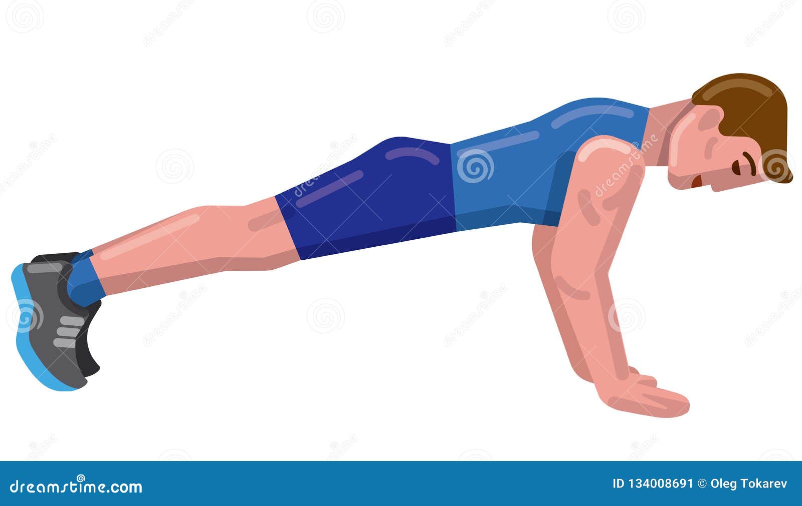 Push-ups man stock vector. Illustration of white, workout - 134008691