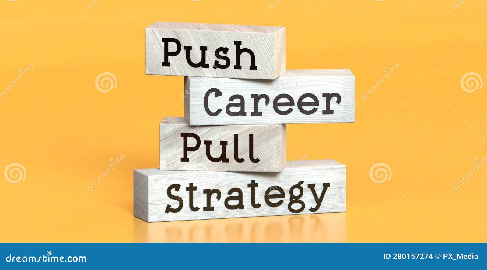 Push Vs Pull Strategy - Words on Wooden Blocks Stock Illustration ...