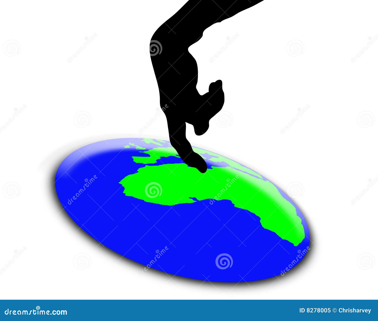 Push the World Button stock illustration. Illustration of action - 8278005