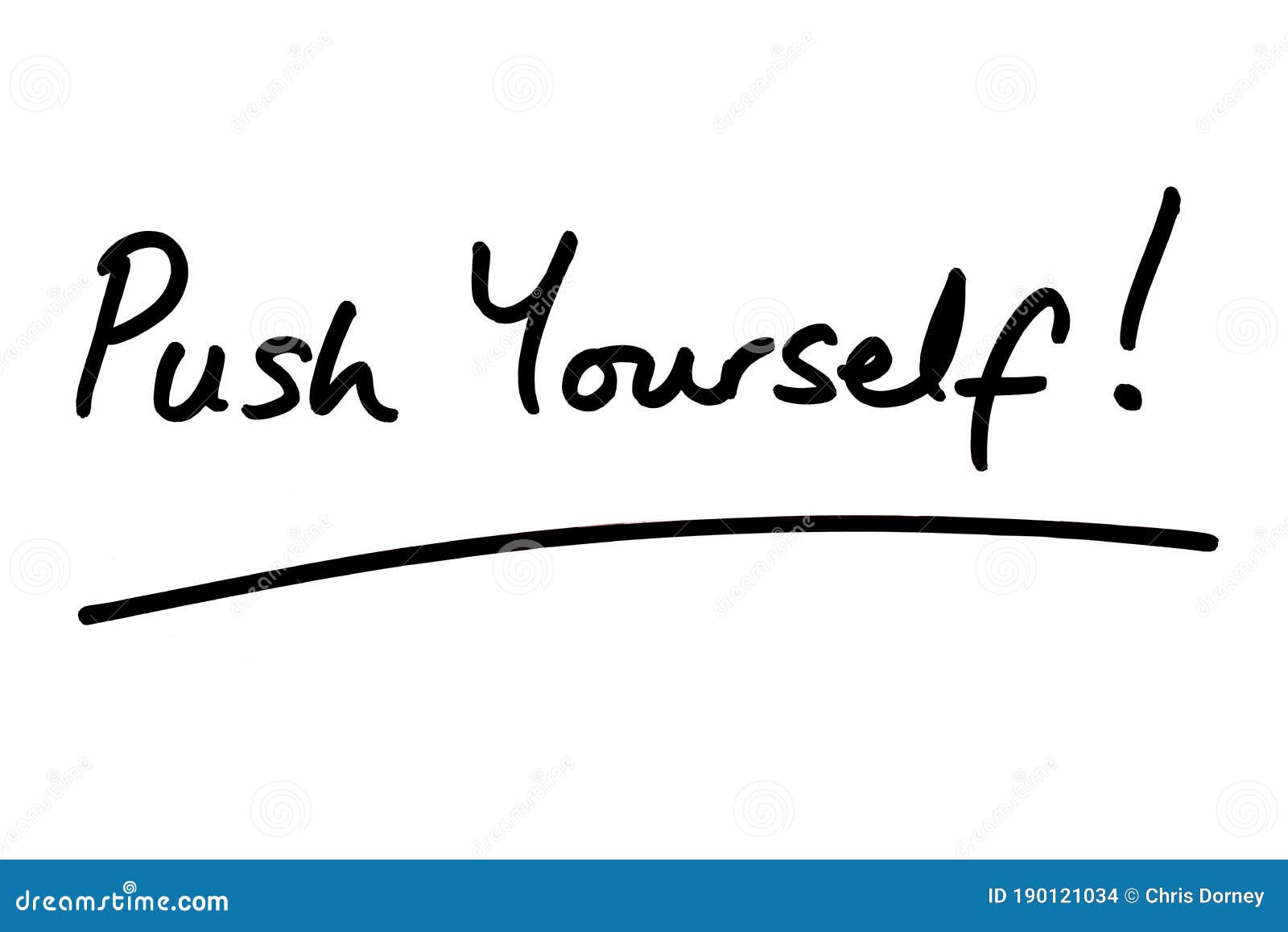 Push Yourself And Never Give Up On Blue Royalty-Free Stock Photography ...