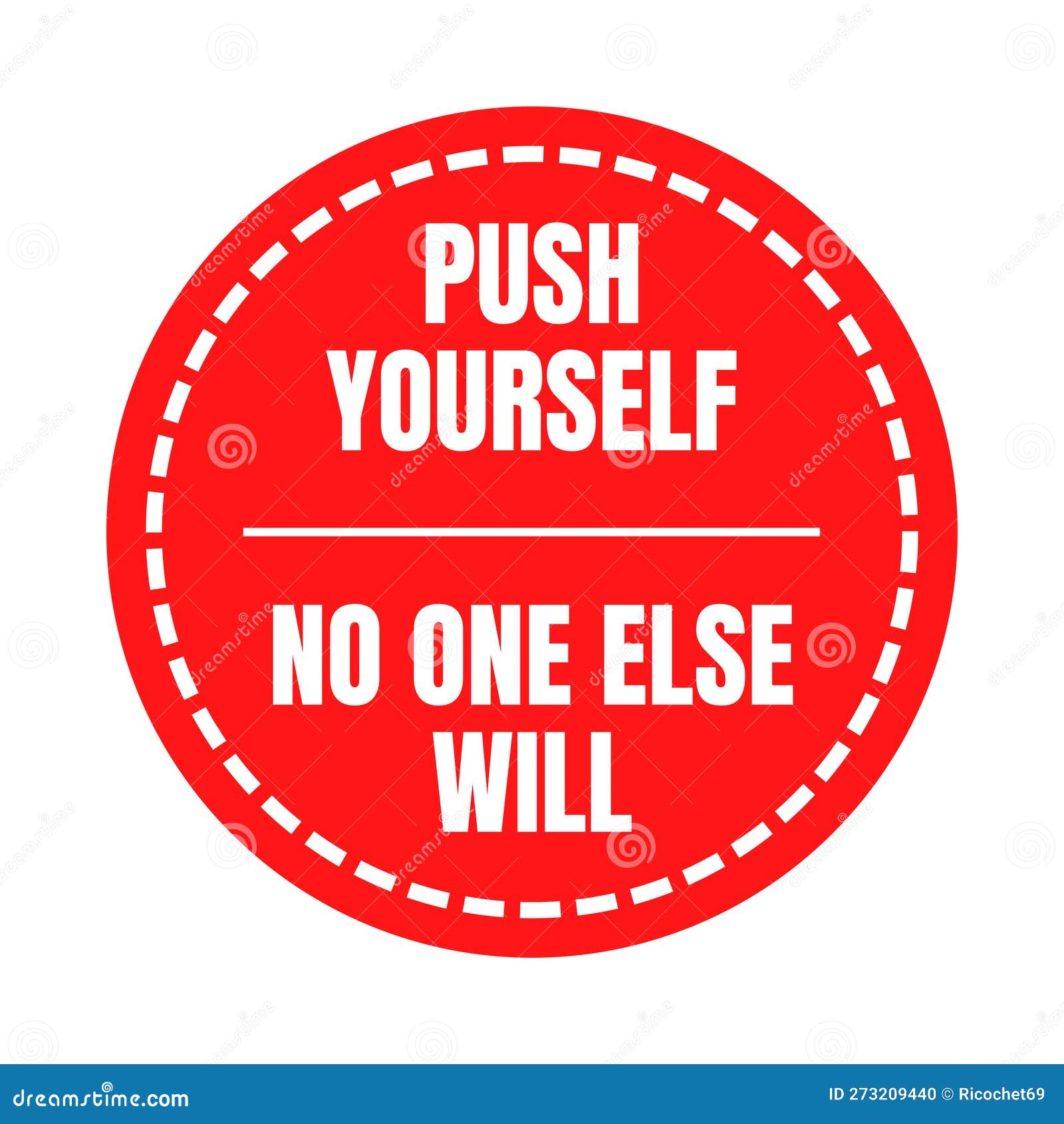 Push Yourself No One Else Will Symbol Icon Stock Illustration ...