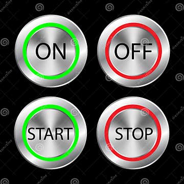 Pushbutton Switch. Symbol Pushbutton Stock Illustration - Illustration ...