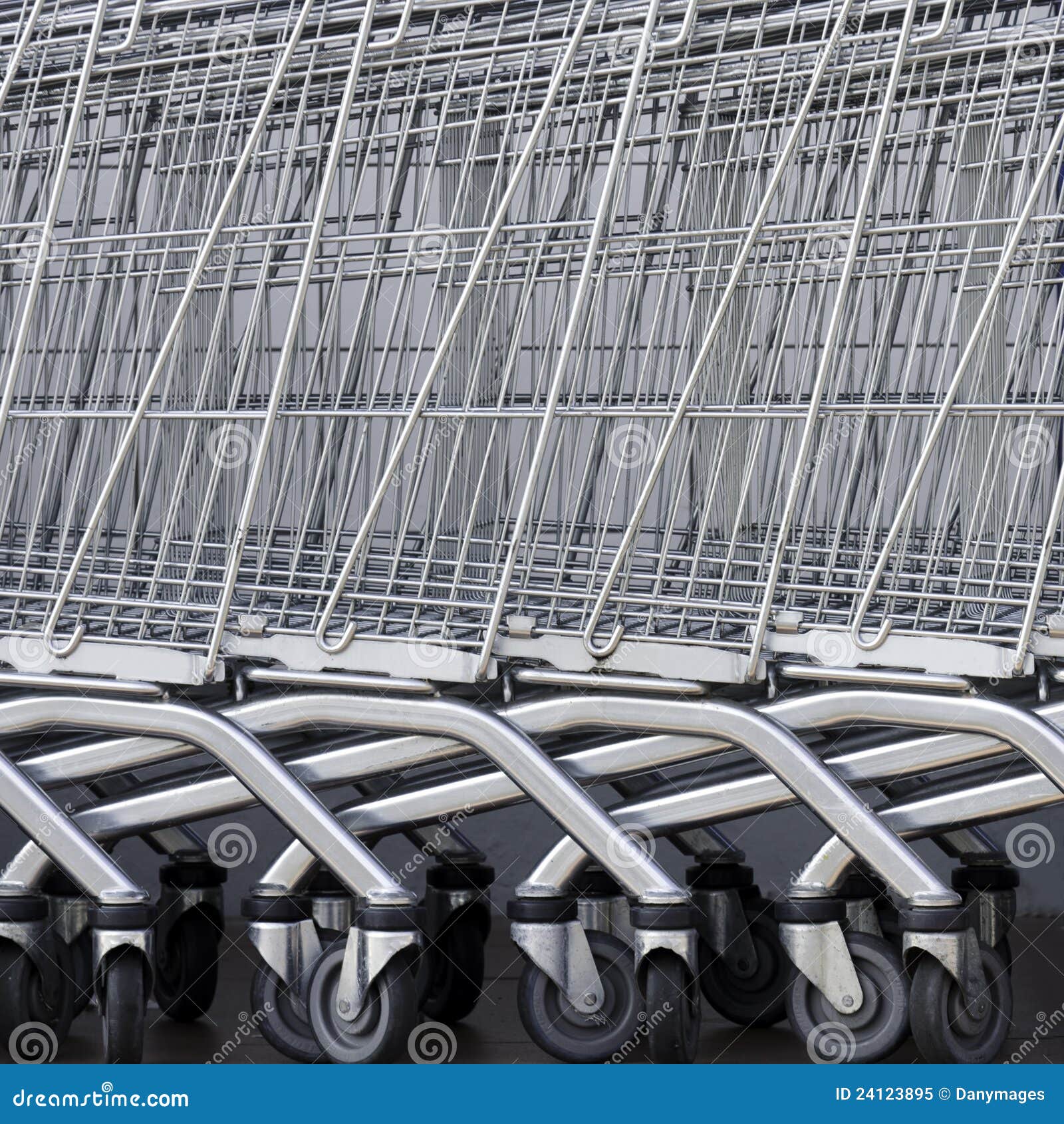 Pushcart stock image. Image of silver, supermarket, steel - 24123895