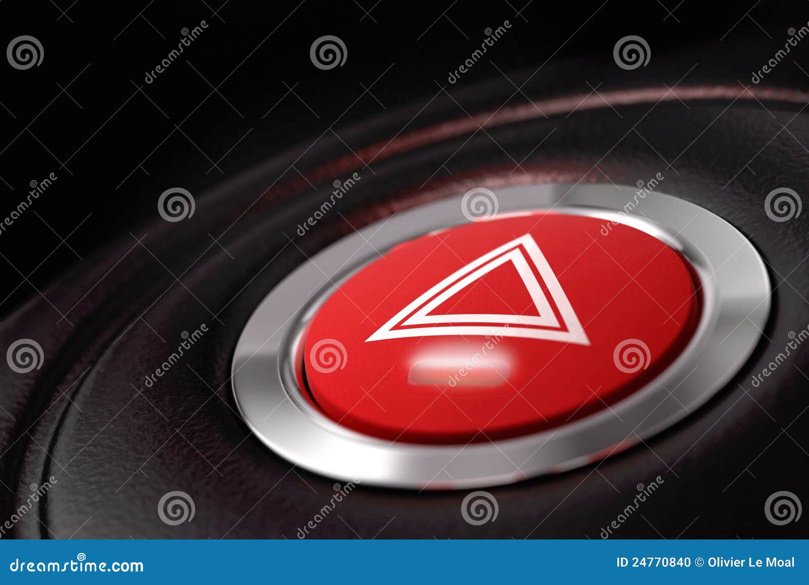 Pushed Red Hazard Warning Button Stock Illustration - Illustration of ...
