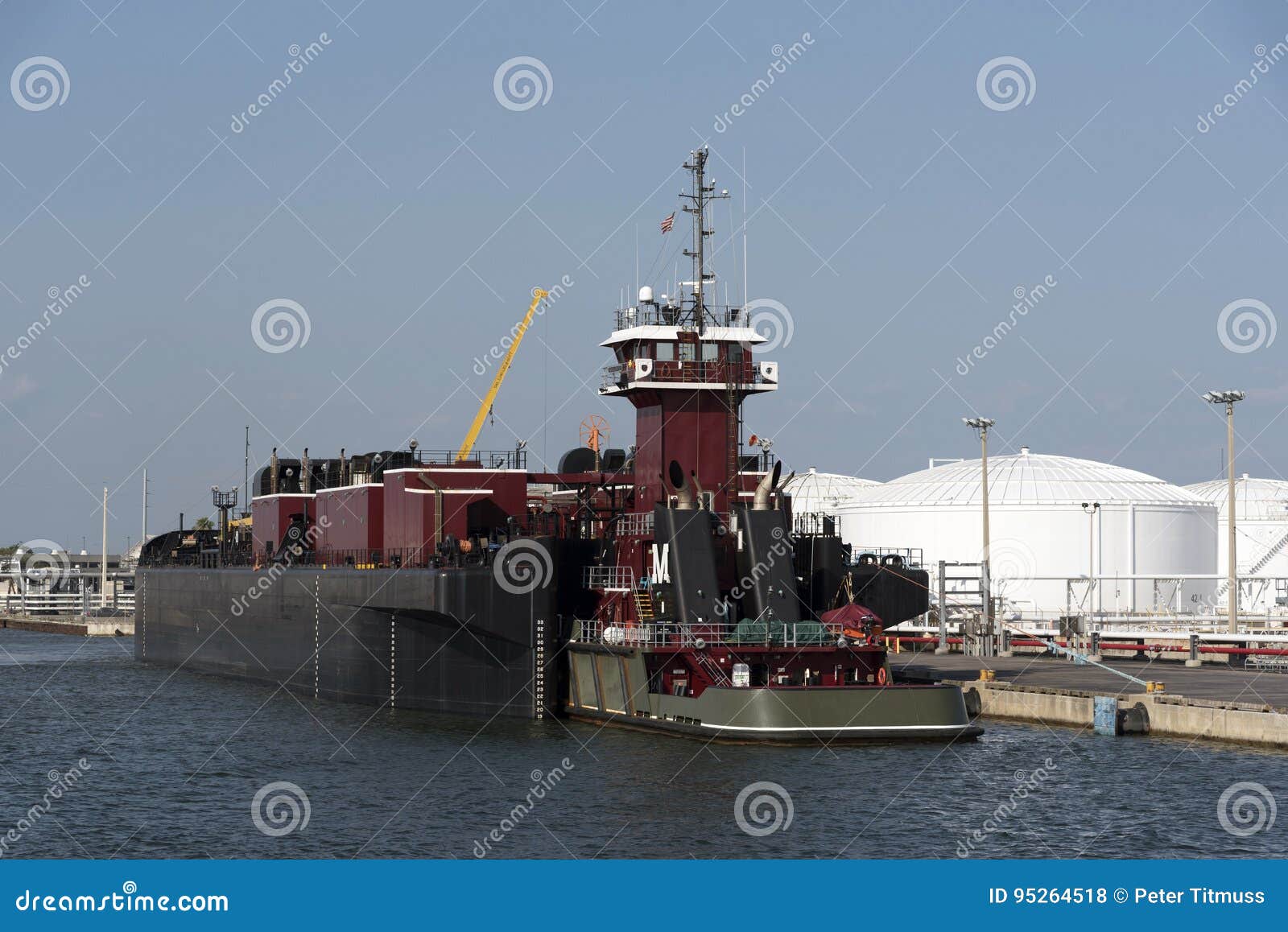 Pusher tug stock photo. Image of ship, shipping, tampa - 95264518