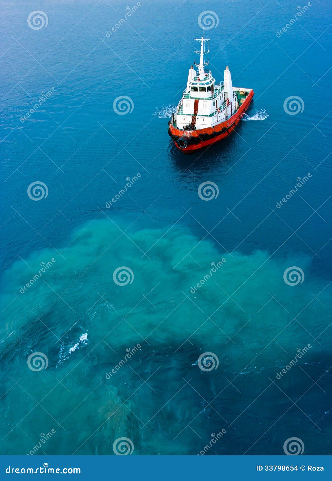 Pusher tug stock photo. Image of leaking, pollution, transport - 33798654