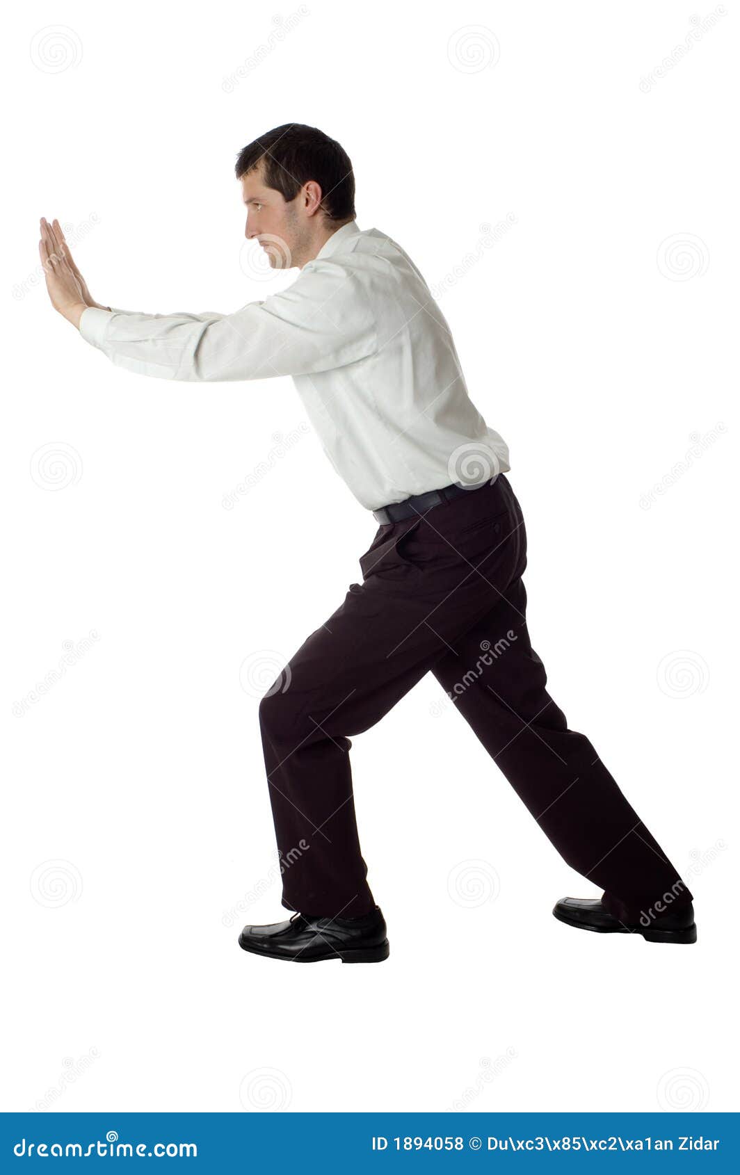 Pushing stock photo. Image of growth, adjusting, business - 1894058