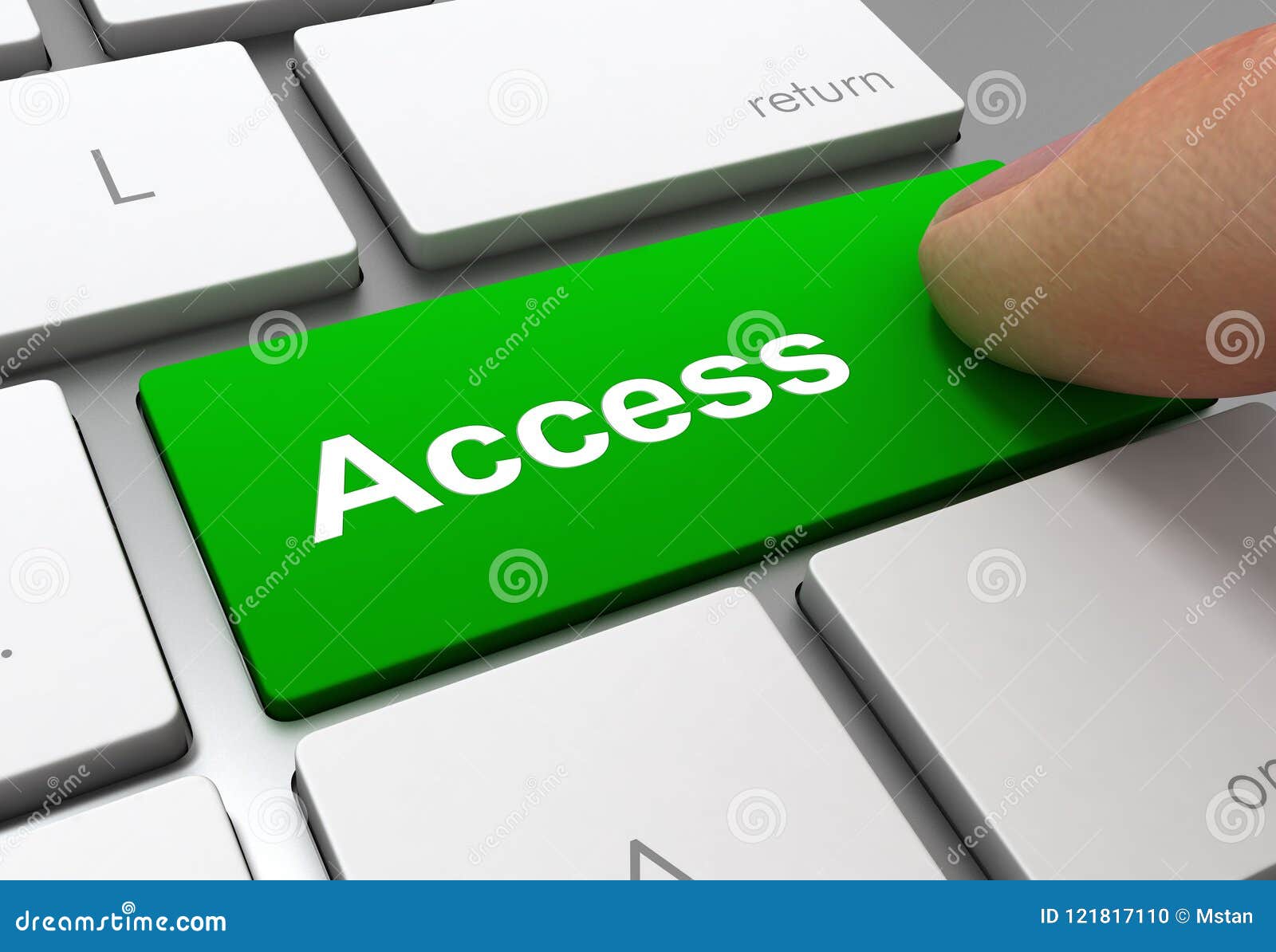 Access Button Concept 3d Illustration Stock Illustration - Illustration ...