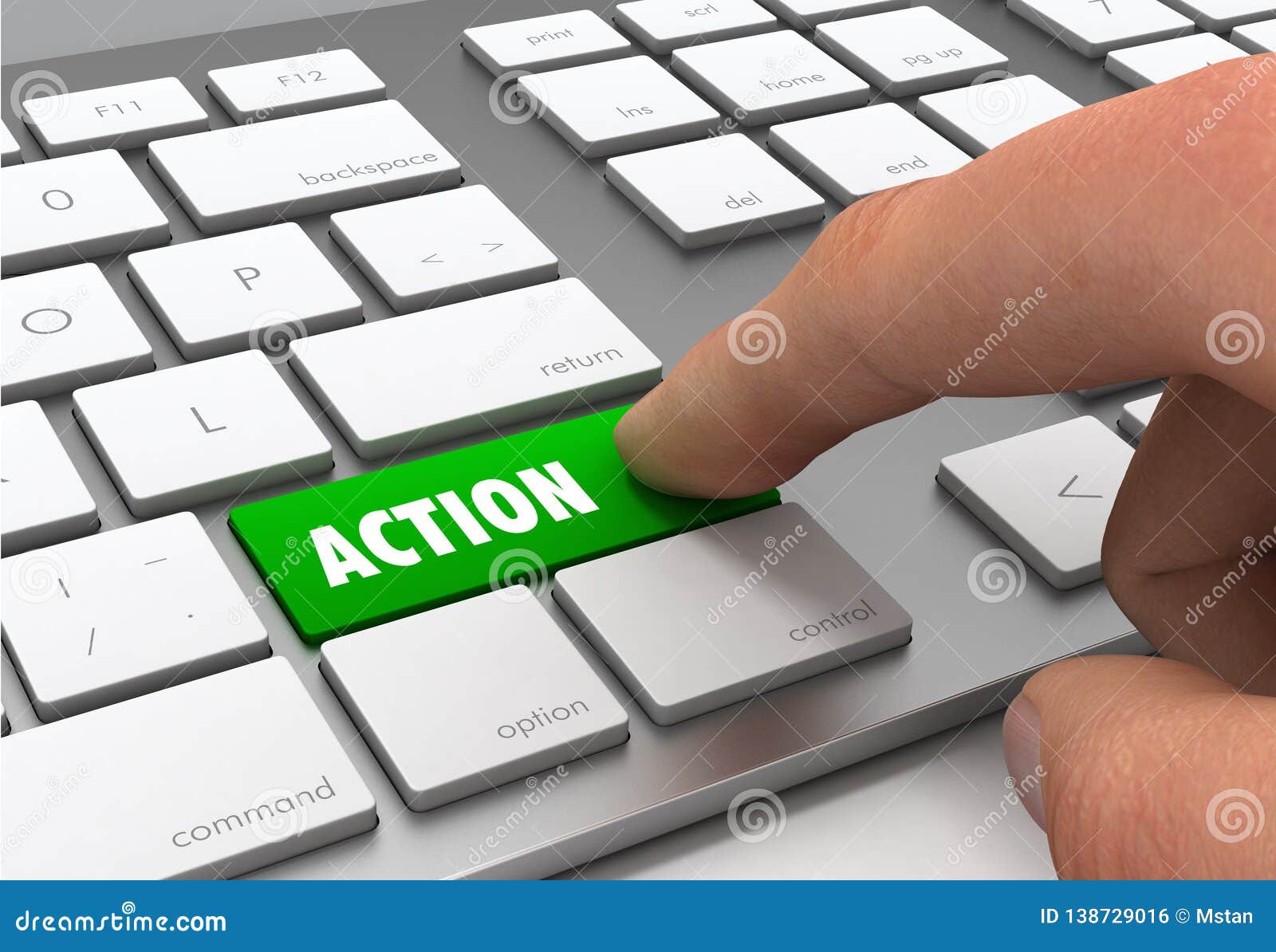 Action Button Concept 3d Illustration Stock Illustration - Illustration ...