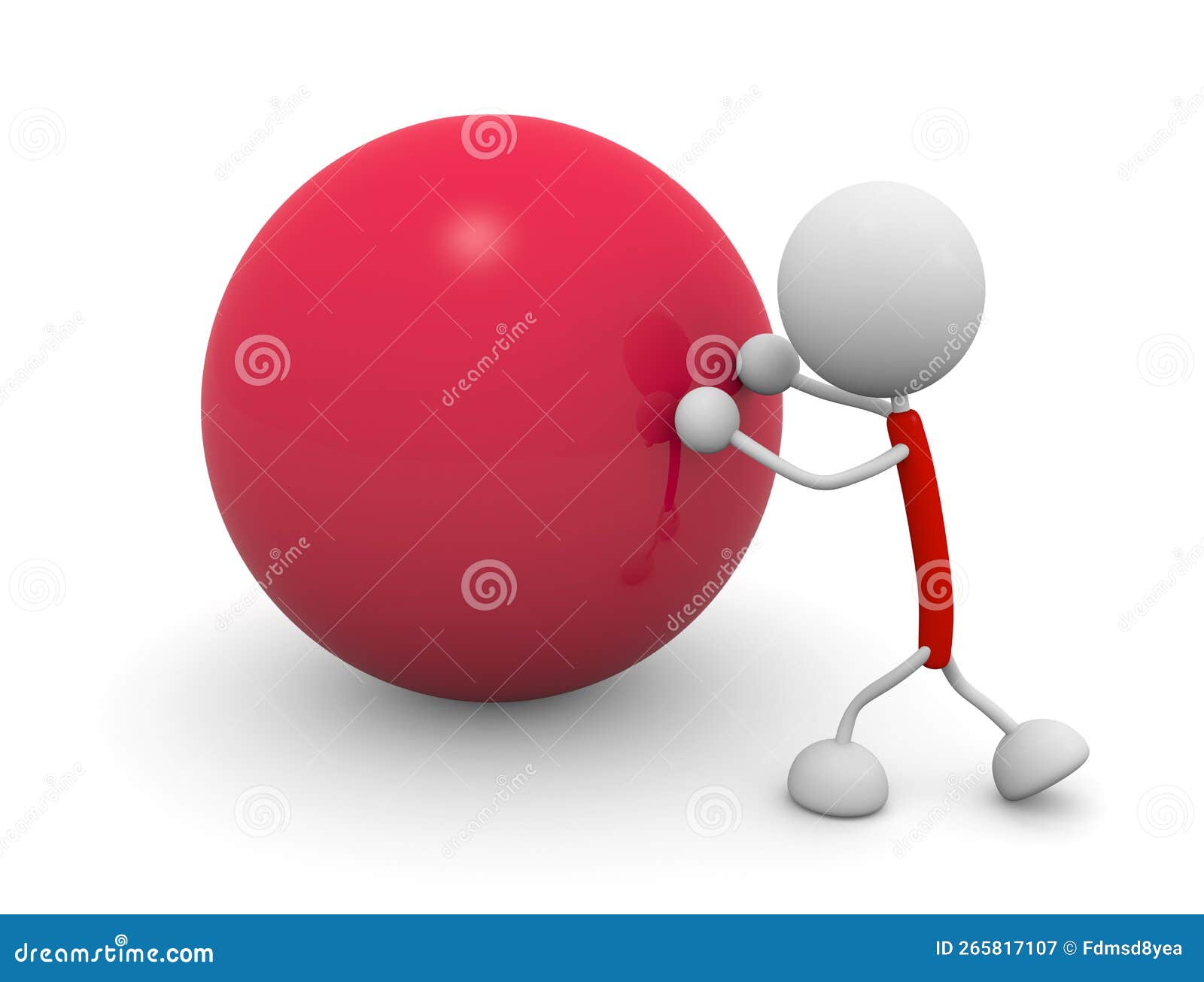 Pushing a ball stock illustration. Illustration of roll - 265817107