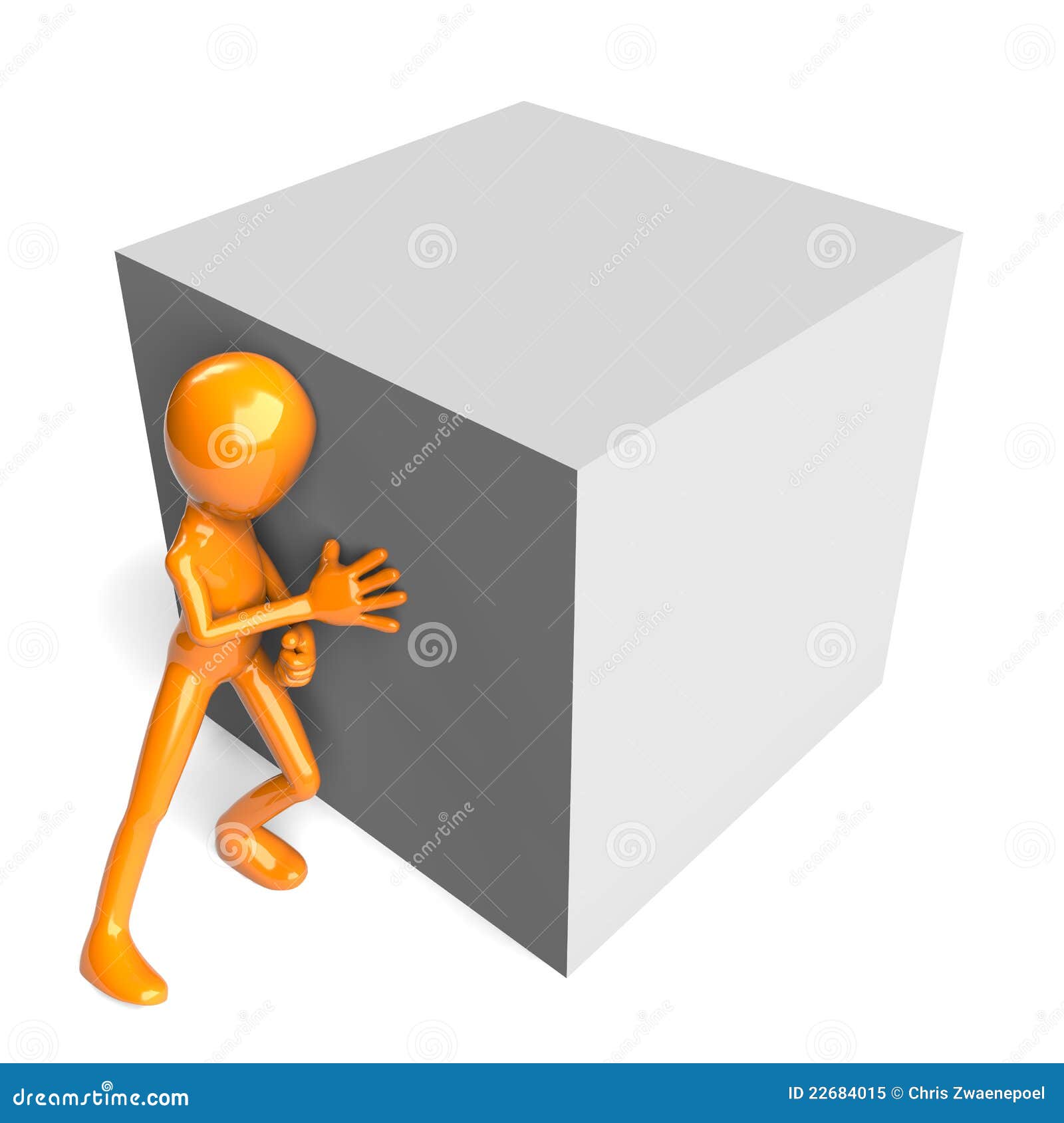 Pushing block stock illustration. Illustration of cubic - 22684015
