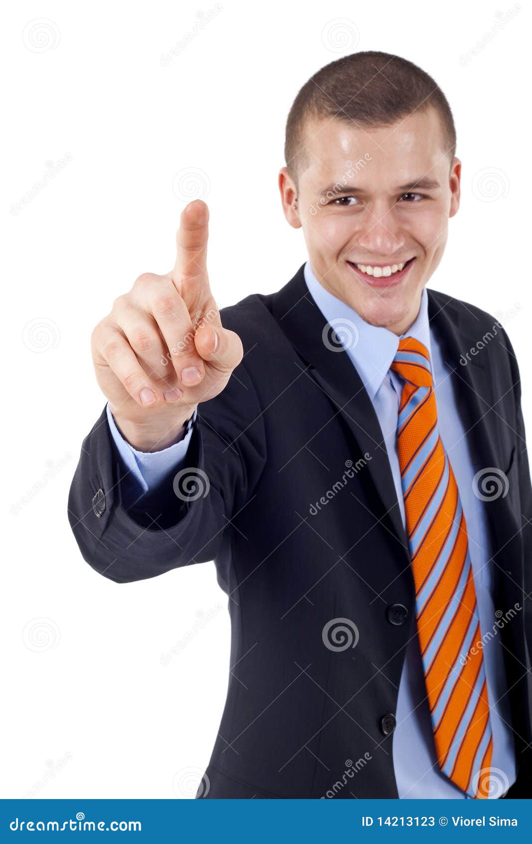 Pushing a button stock image. Image of background, hand - 14213123