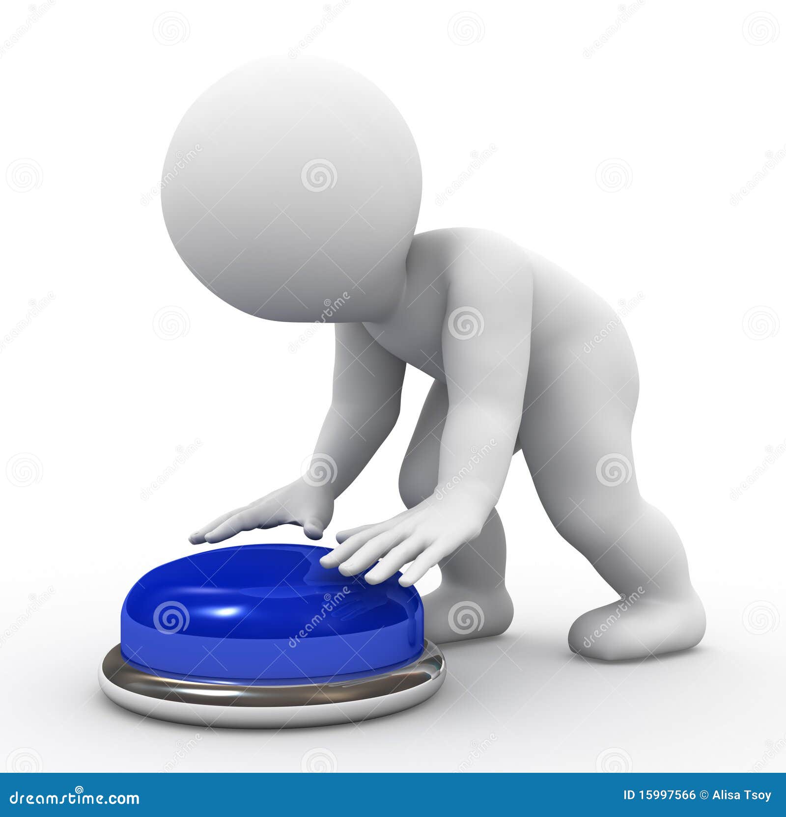Pushing button stock illustration. Illustration of cute - 15997566