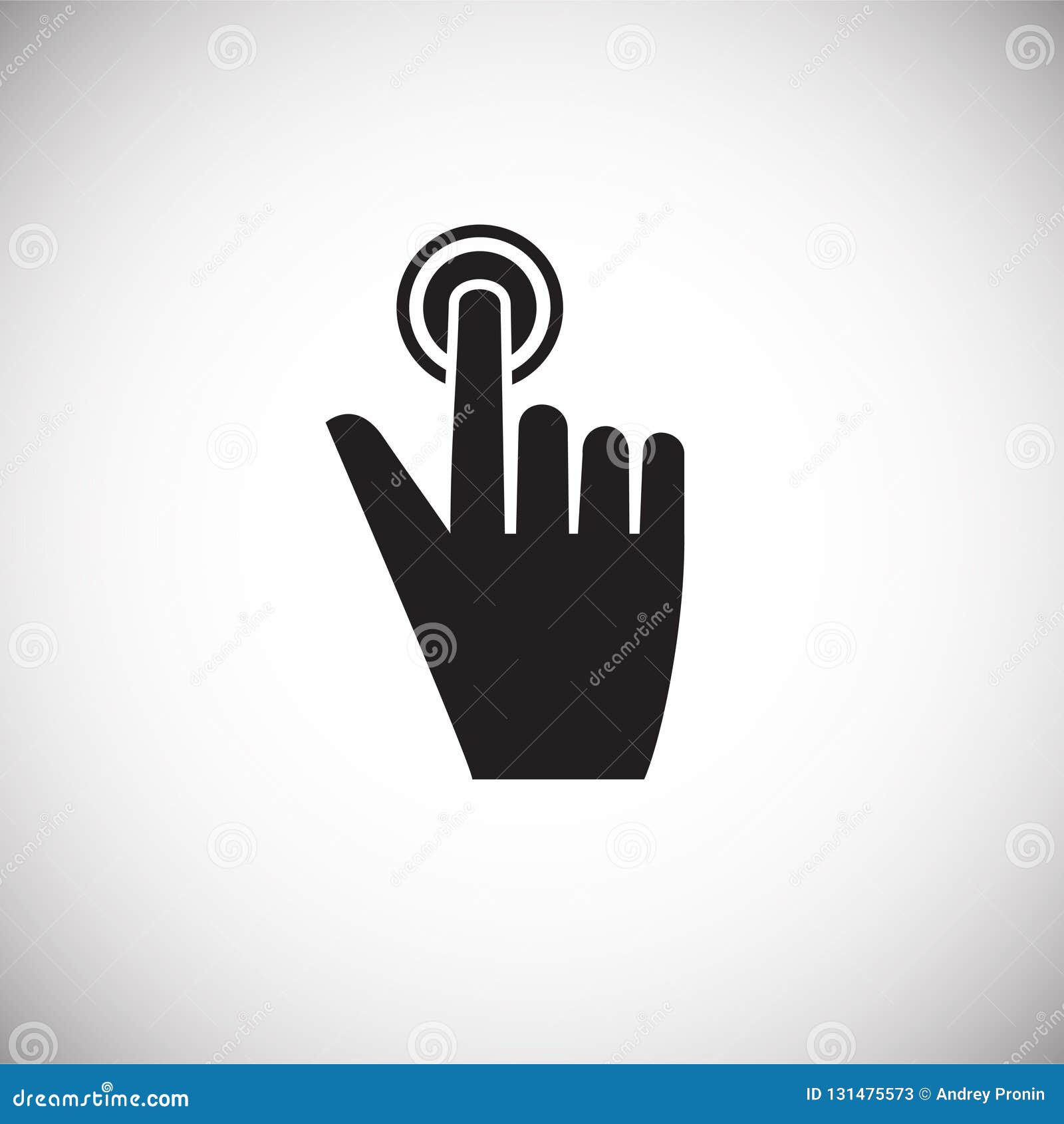 Pushing Hand Finger on White Background Stock Vector - Illustration of ...