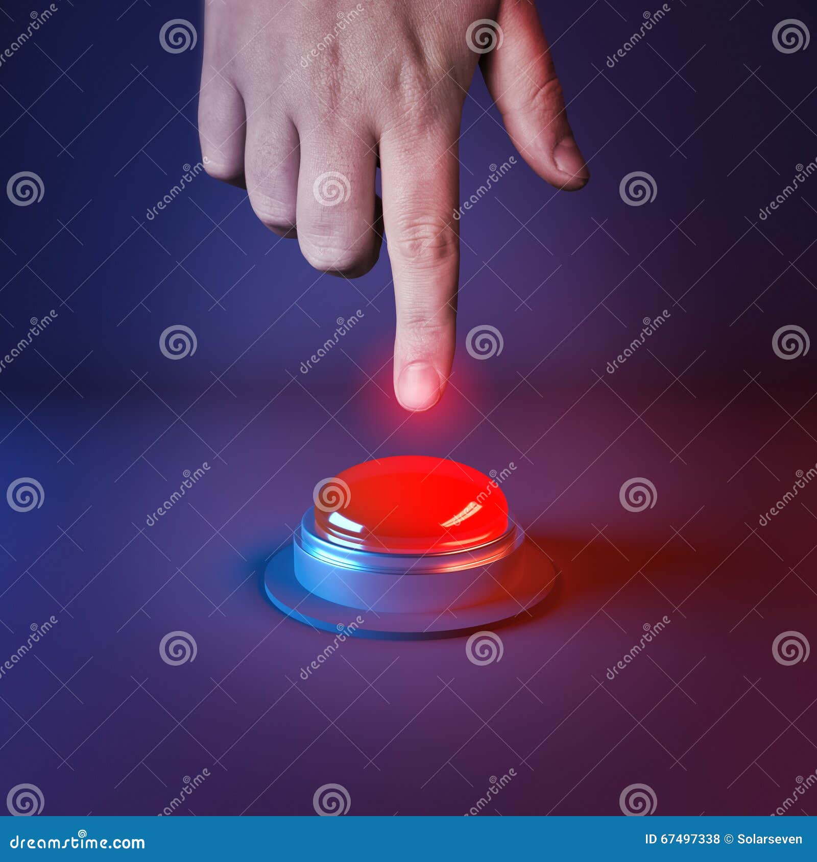 Pushing a Panic Button stock illustration. Illustration of panic - 67497338