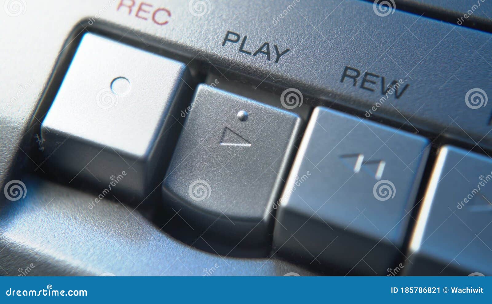 Pushing the Play Button on the Cassette Tape Player Stock Video - Video ...