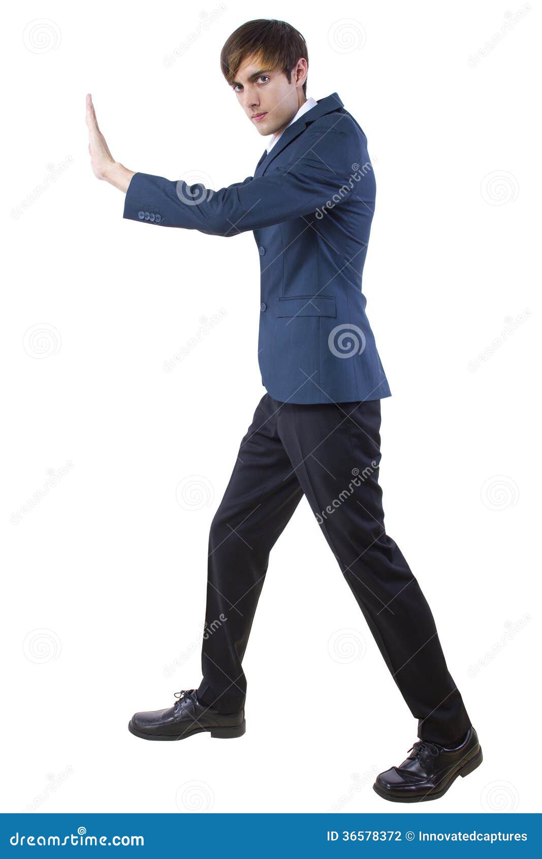 Pushing stock photo. Image of defend, defense, people - 36578372