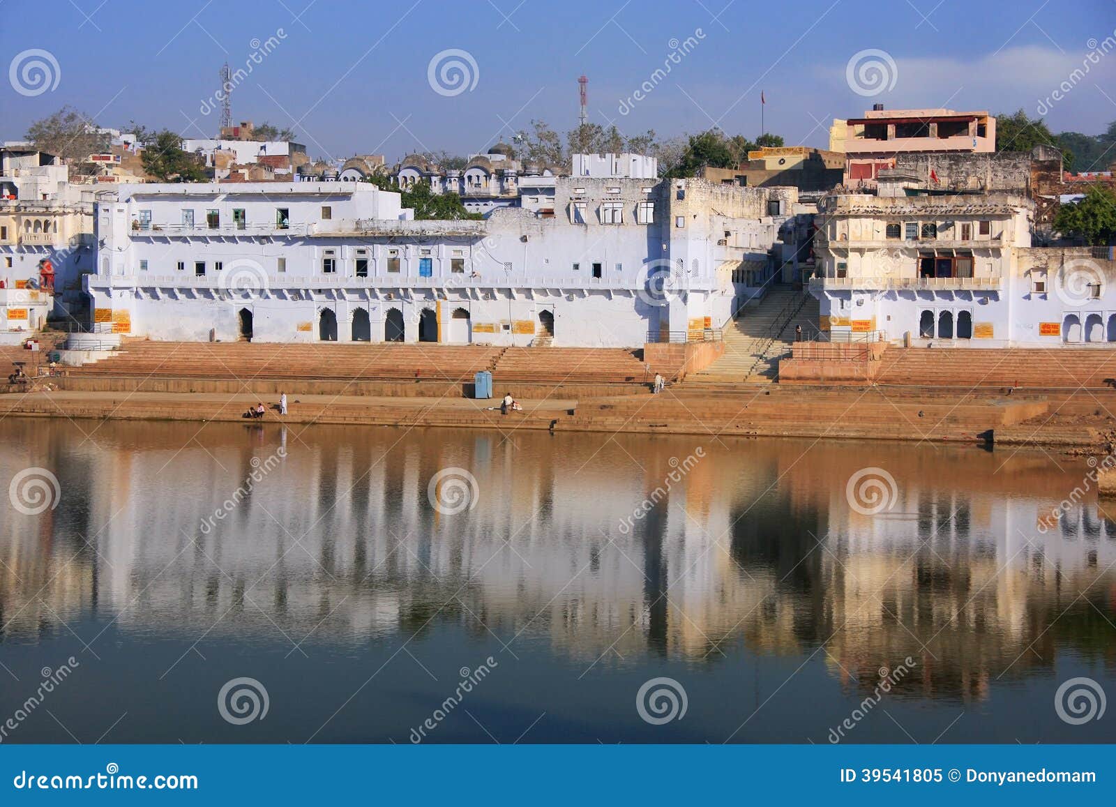 Pushkar Lake and Temples, India Stock Image - Image of city, brahma ...
