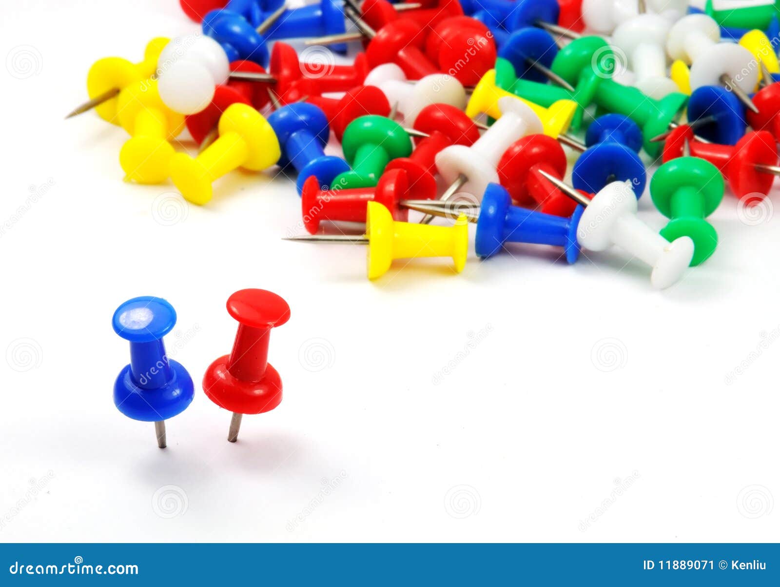 Pushpin stock image. Image of blue, green, post, plastic - 11889071
