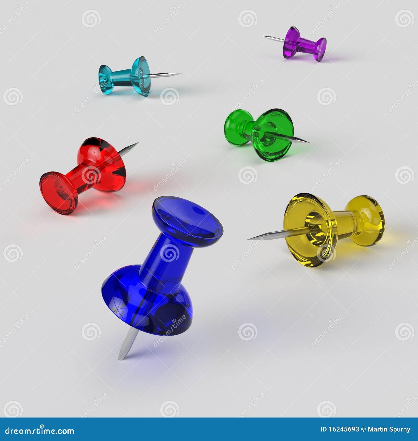 Pushpin stock illustration. Illustration of render, pinhead - 16245693