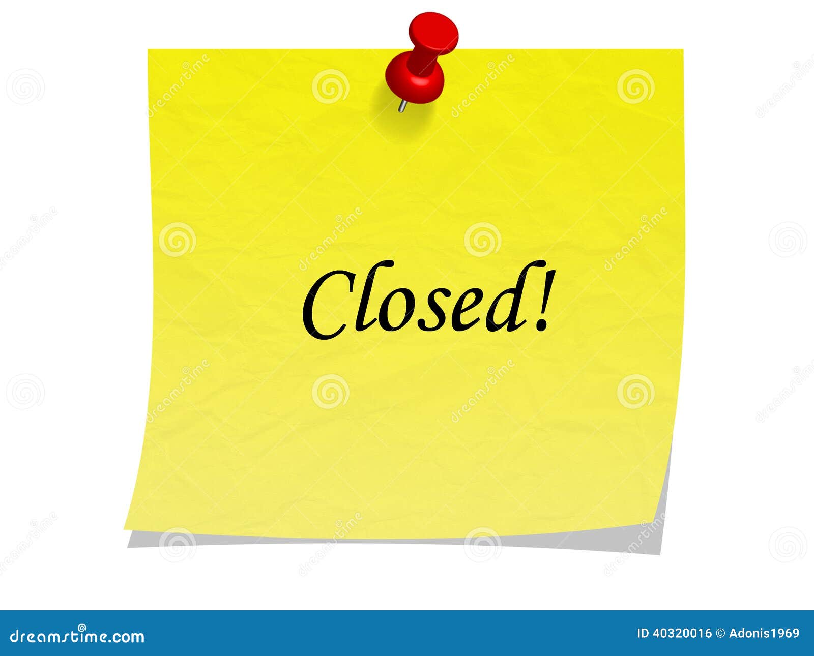 Pushpin closed note stock photo. Image of written, completed - 40320016