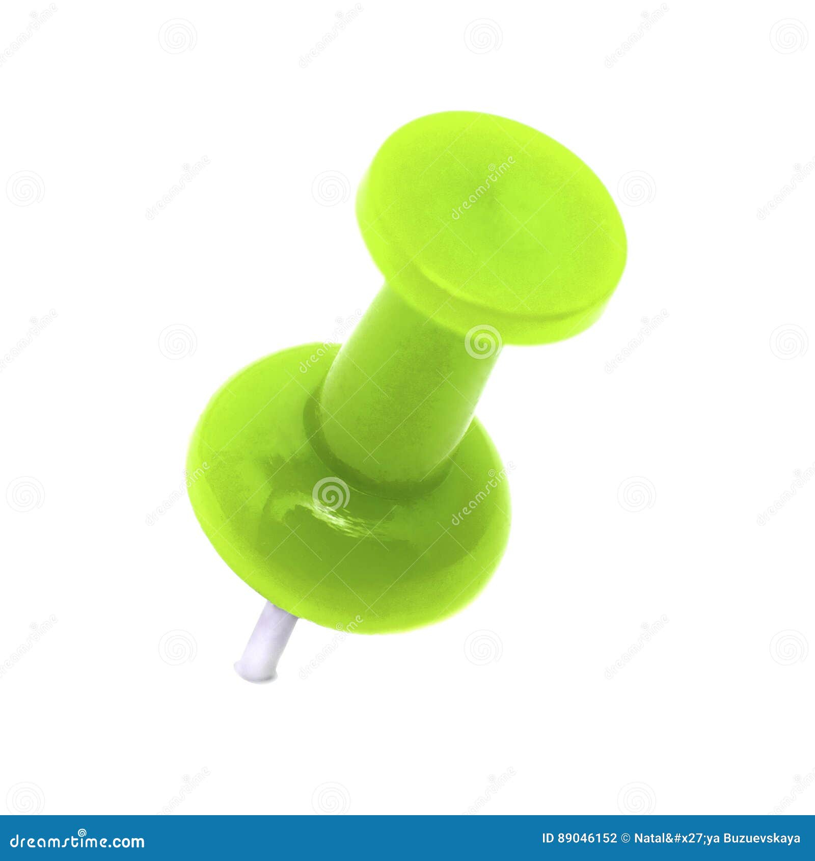 Pushpin color lime green stock photo. Image of fastener - 89046152