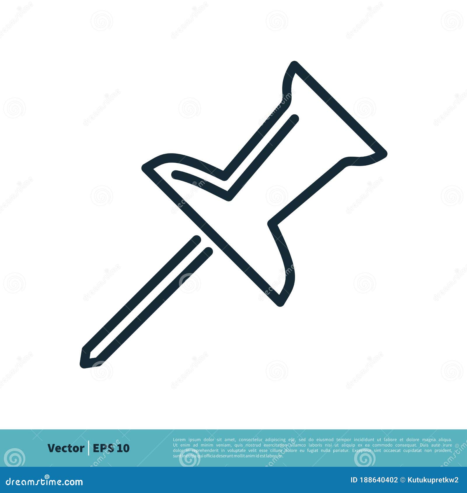 Pushpin Icon Vector Logo Template Illustration Design. Vector EPS 10 ...