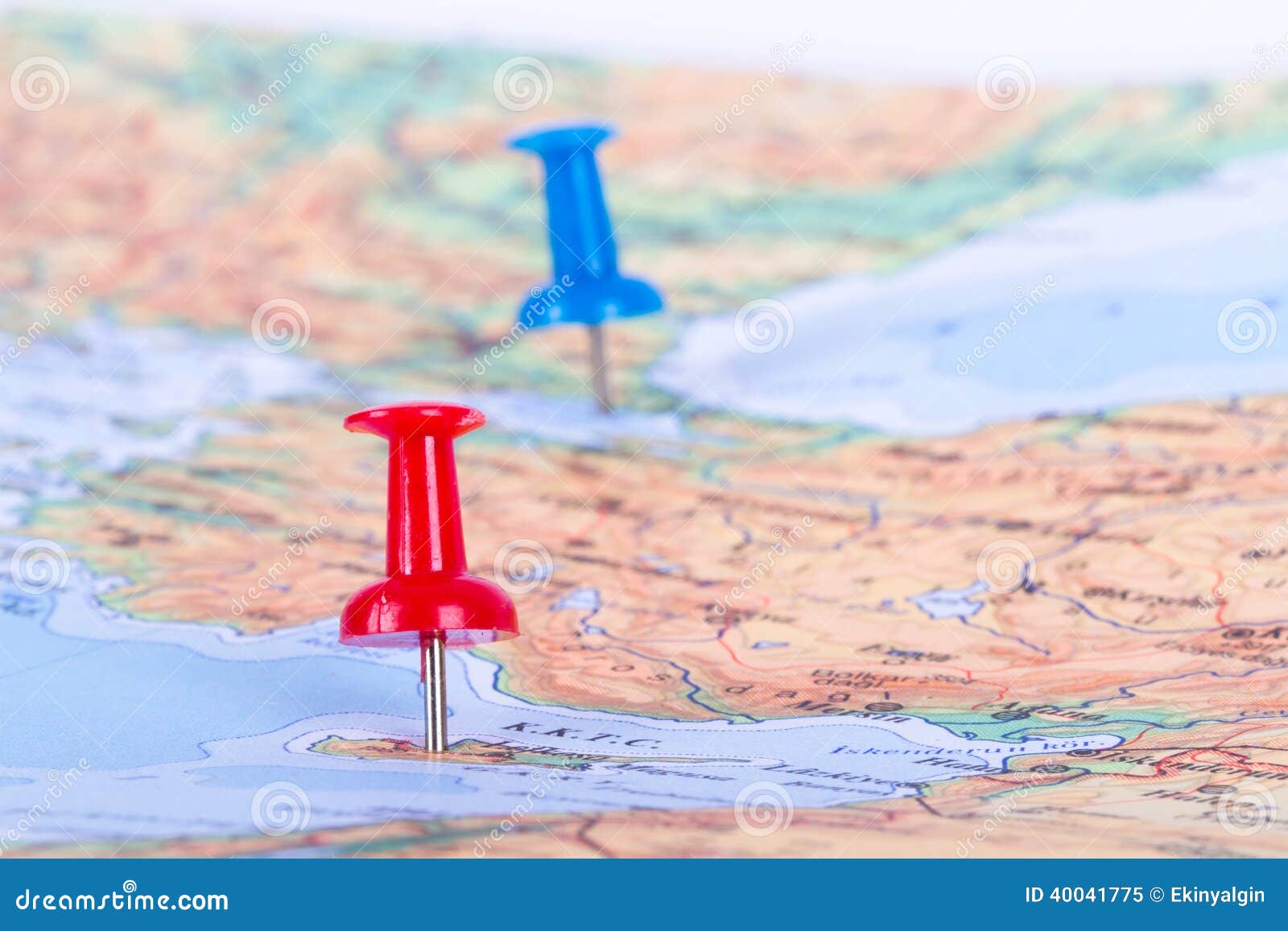Pushpin Pointing On Map Stock Image | CartoonDealer.com #40041775