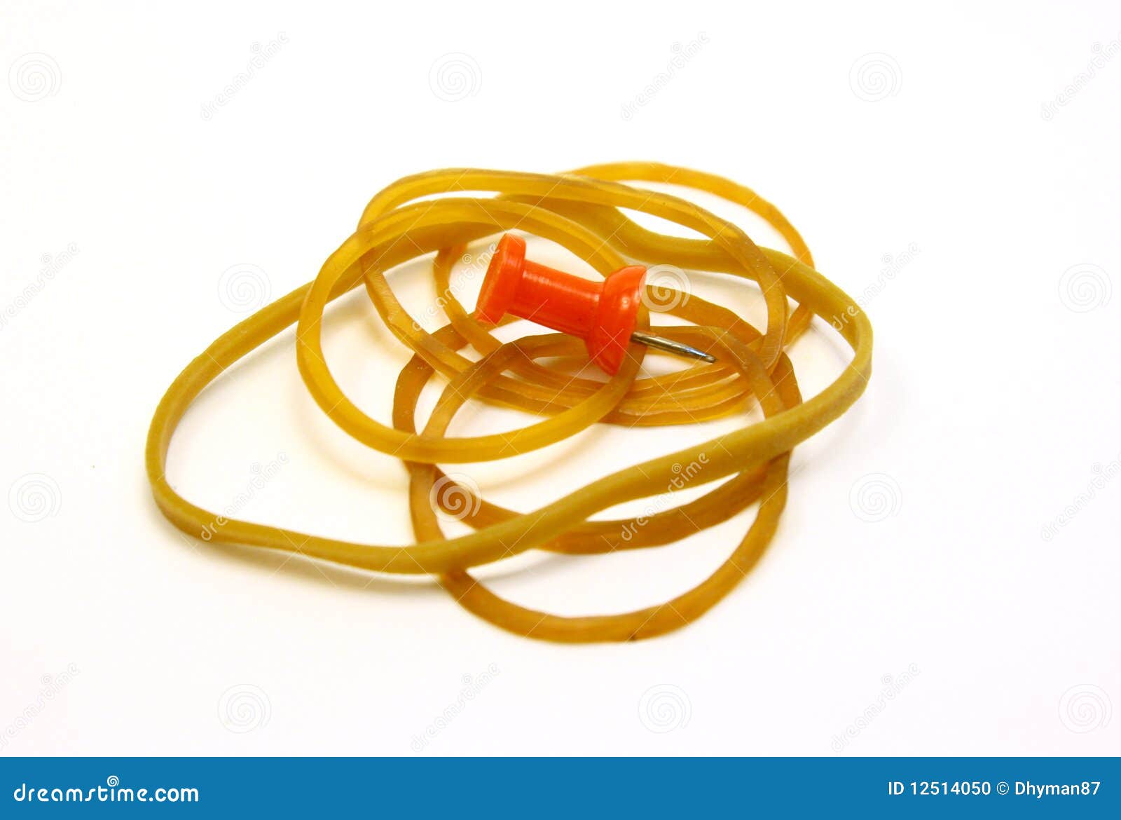 Pushpin and rubber bands stock photo. Image of bands - 12514050