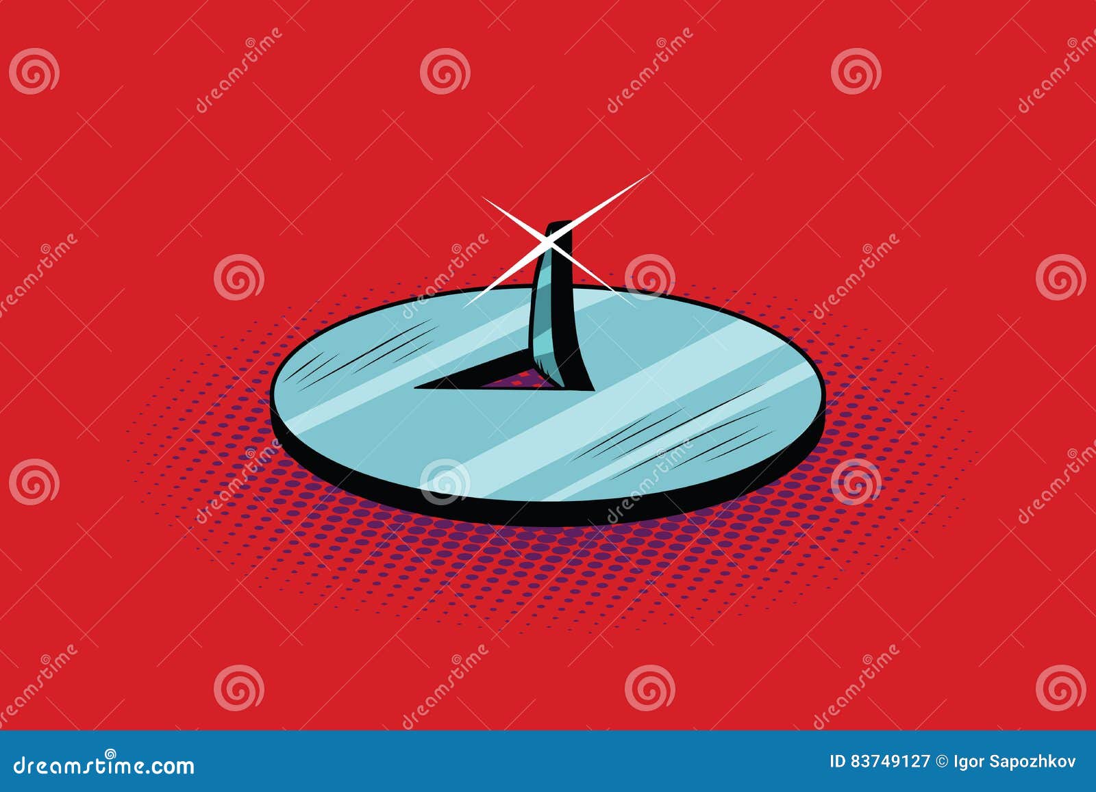 Pushpin Sharp Metal Spike Button Stock Vector - Illustration of ...