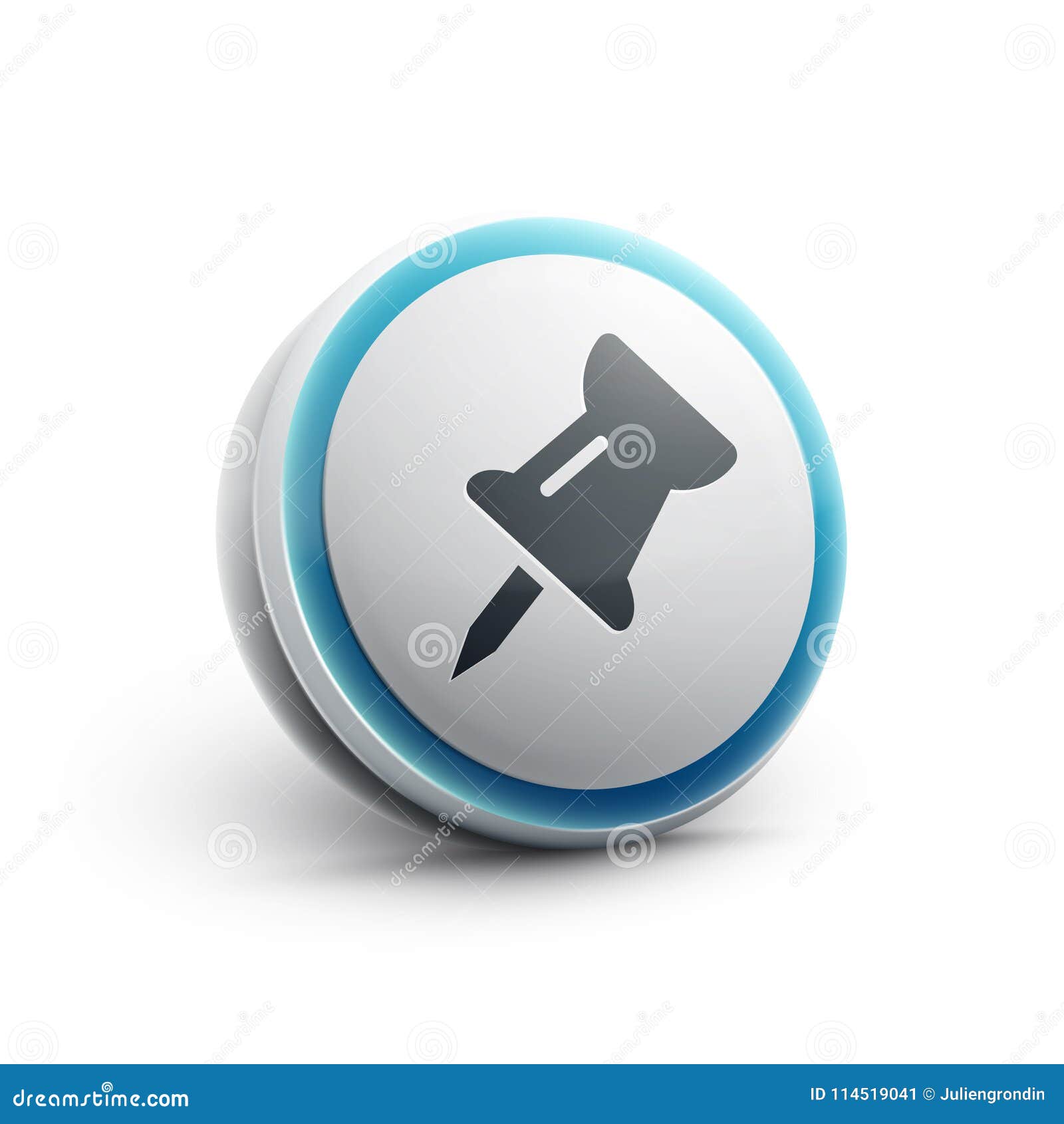 Pushpin web icon stock illustration. Illustration of thumbtack - 114519041