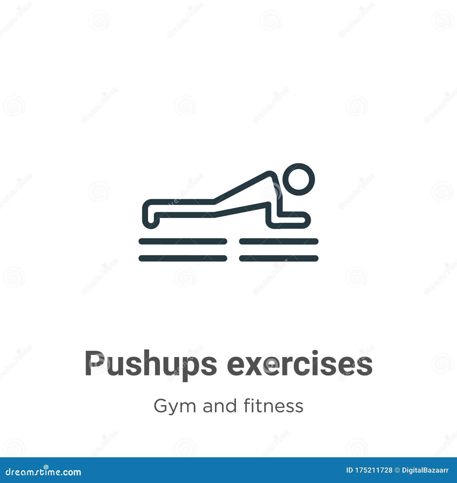 Pushups Exercises Vector Icon Isolated On Transparent Background ...