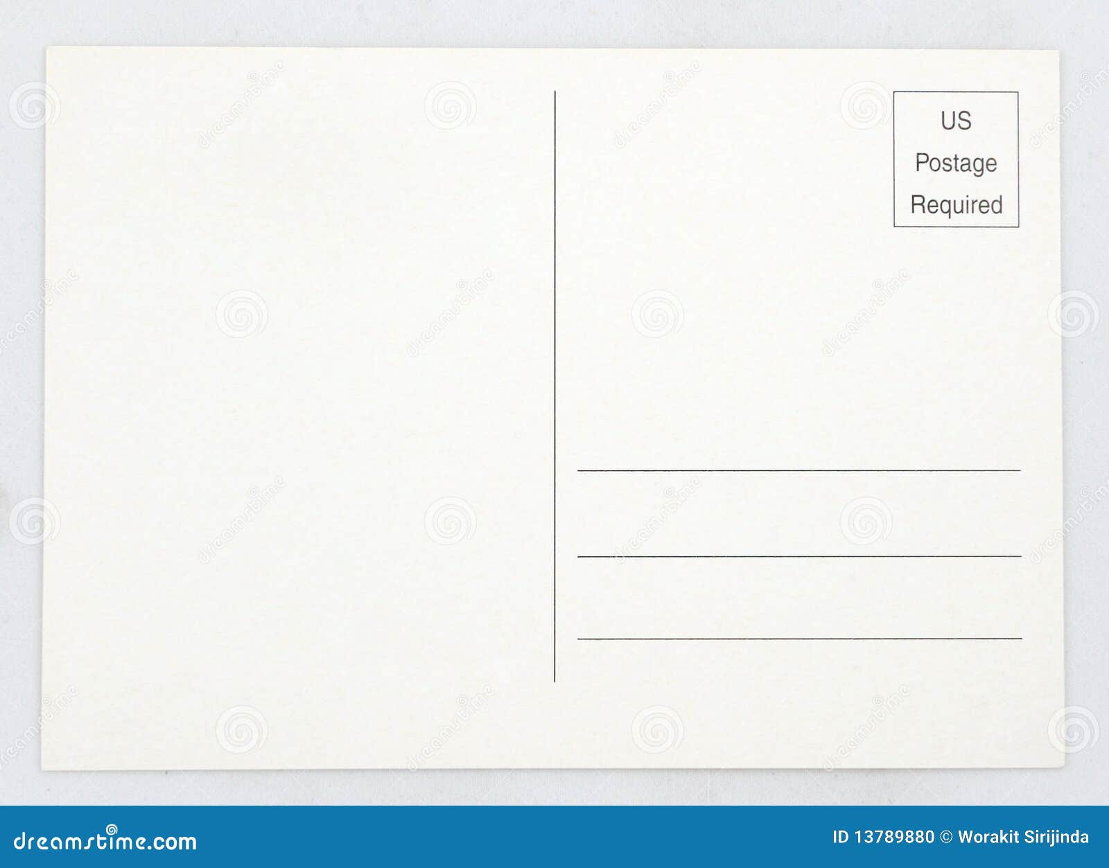 Pusta pocztówka zdjęcie stock. Obraz złożonej z odosobnienie - 13789880